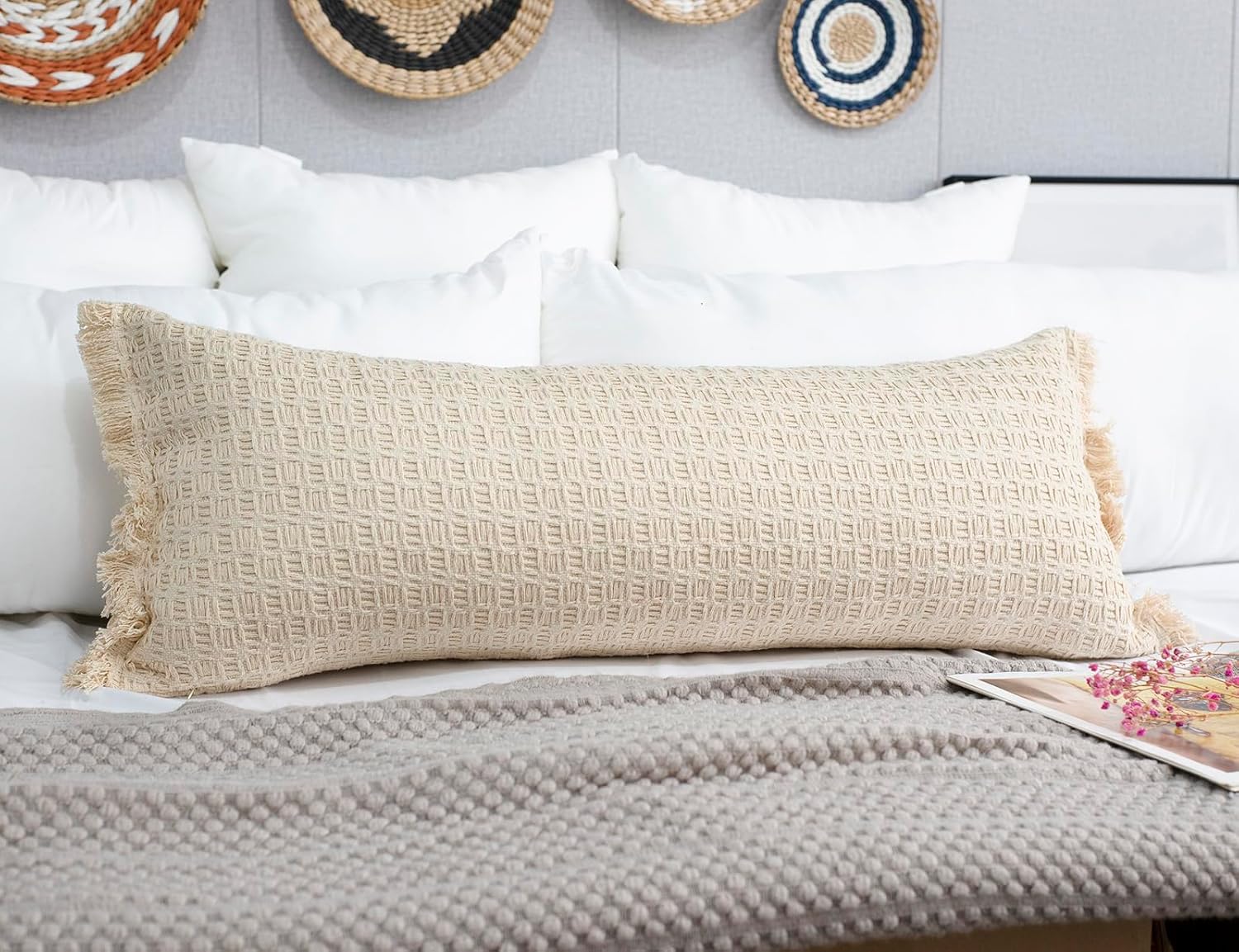 Amazon.com: PANOD Decorative Boho Long Lumbar Throw Pillow Cover 14 x ...