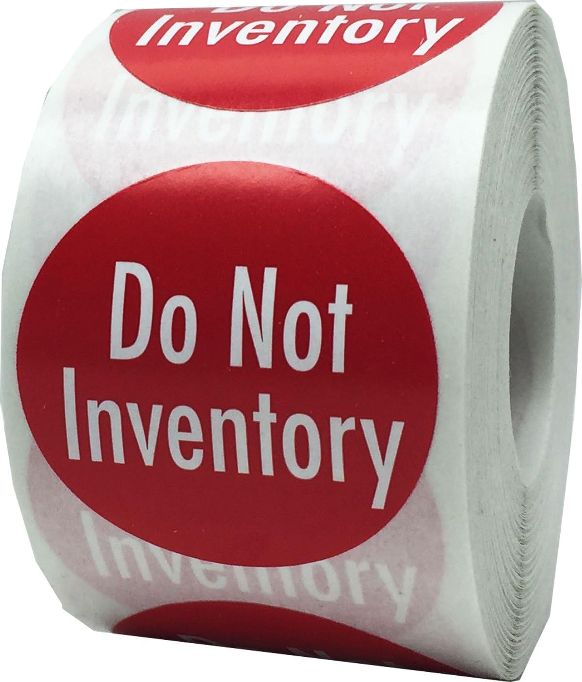 Buy Do Not Inventory Labels Red with White 1.5 Inch Round Circle Dots ...
