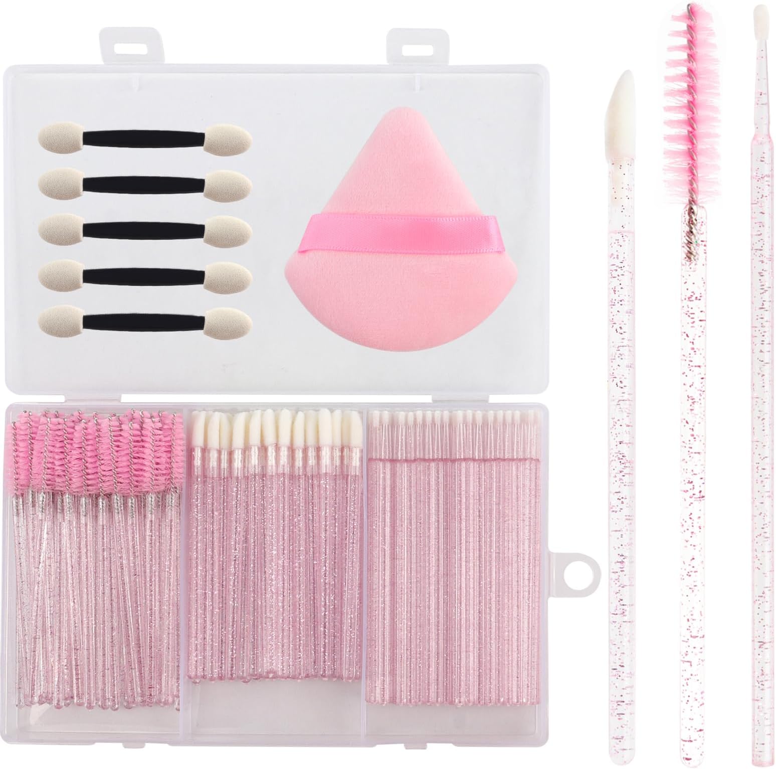 Amazon.com: Upgrade 206pcs Disposable Makeup Applicators Kit, Mascara ...