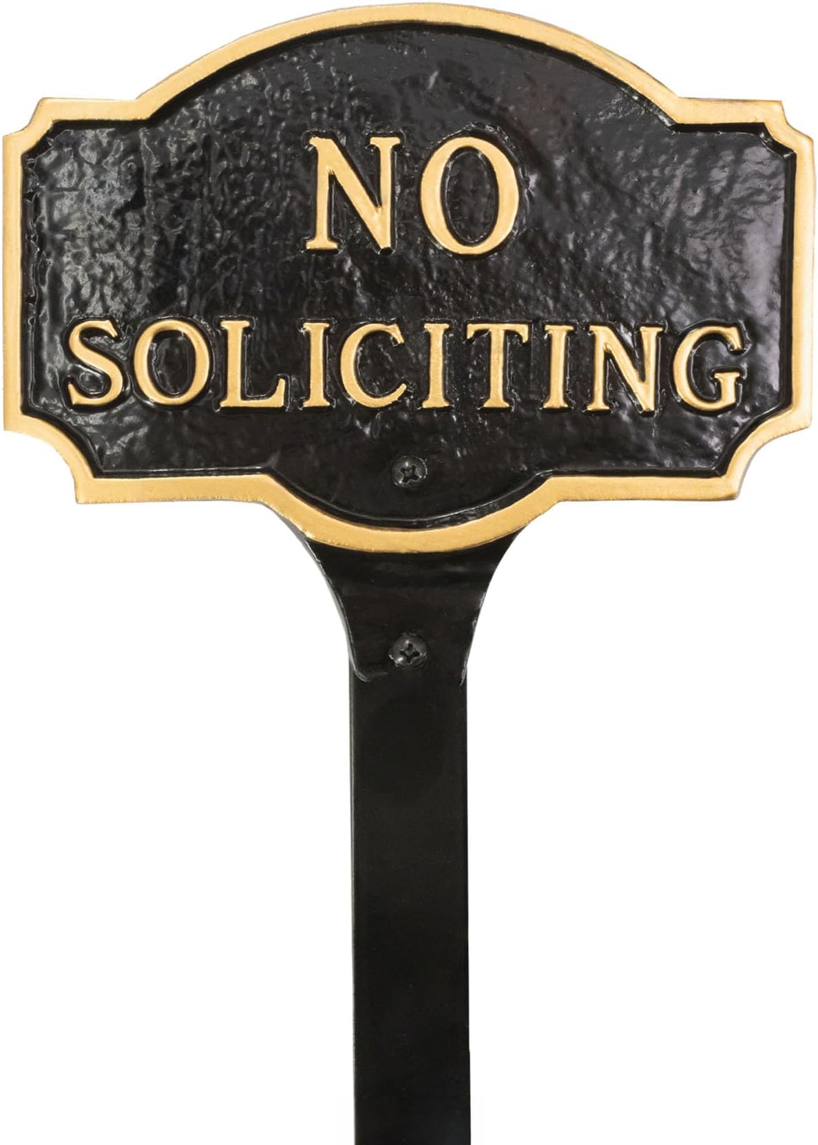Amazon.com: 4.5" x 7.15" Petite Montague No Soliciting Statement Plaque ...
