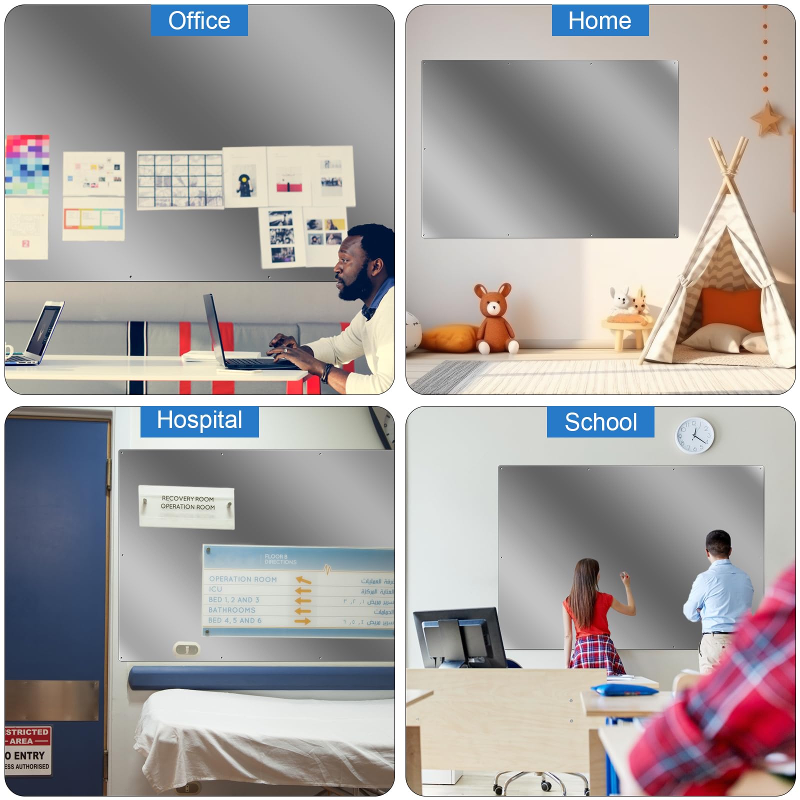 Snapklik.com : Ireer Magnetic Board Steel Magnet Bulletin Boards For ...