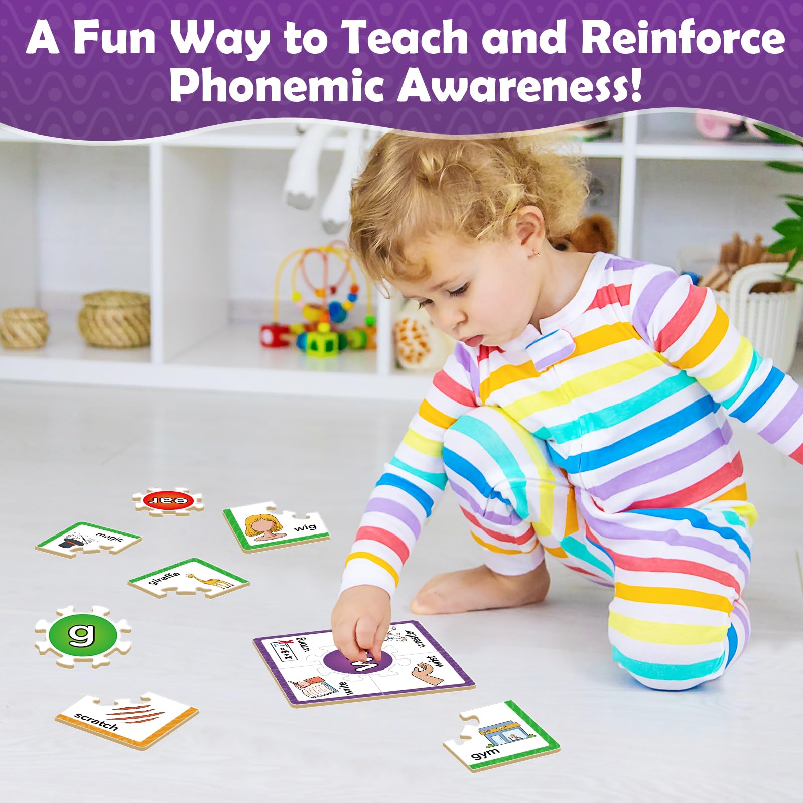 Snapklik.com : Phonics Puzzle, Rhyming Games Phonics Games Flash Cards ...