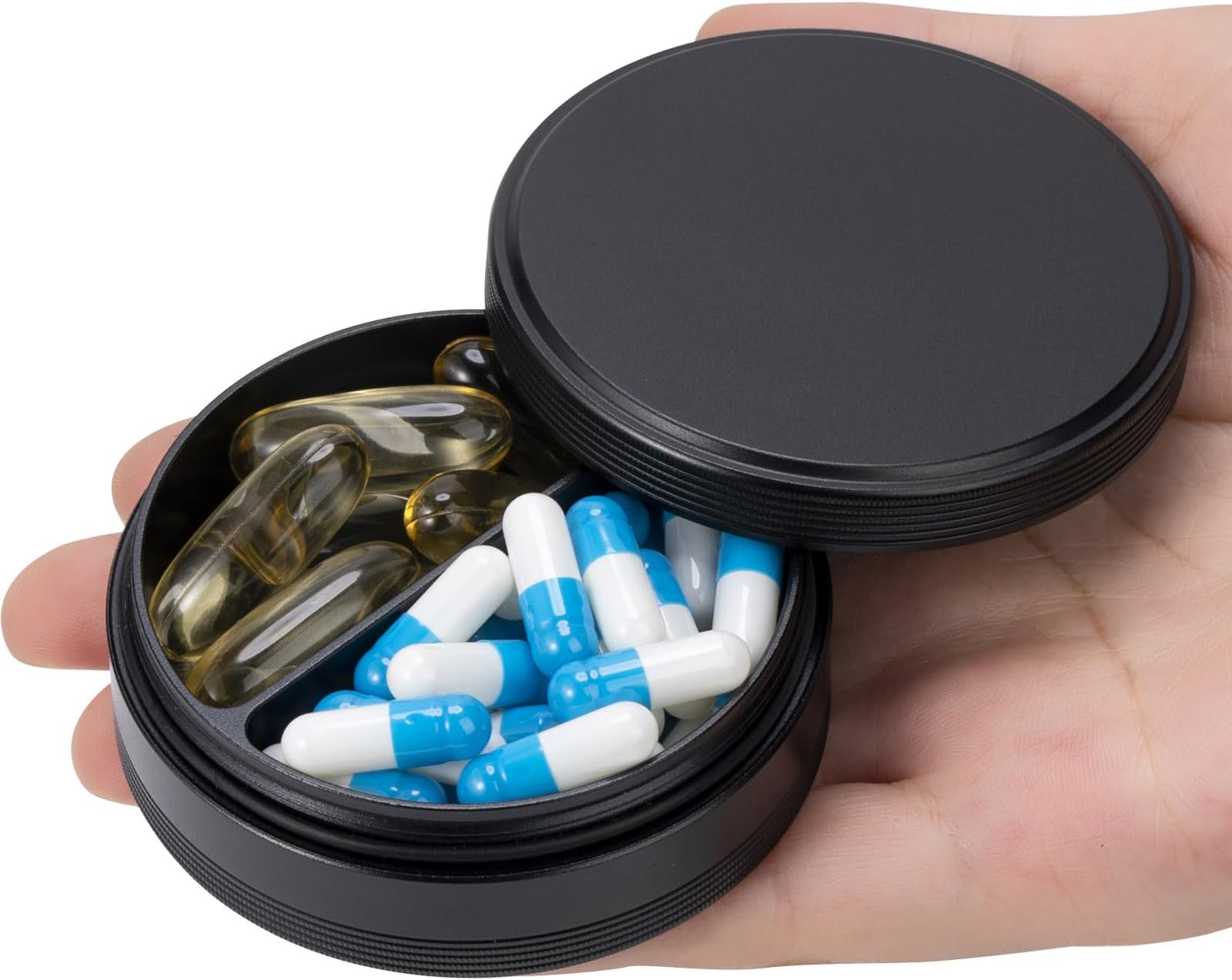 Amazon.com: Portable Travel Pill Case With Clips Aluminium Vitamin ...