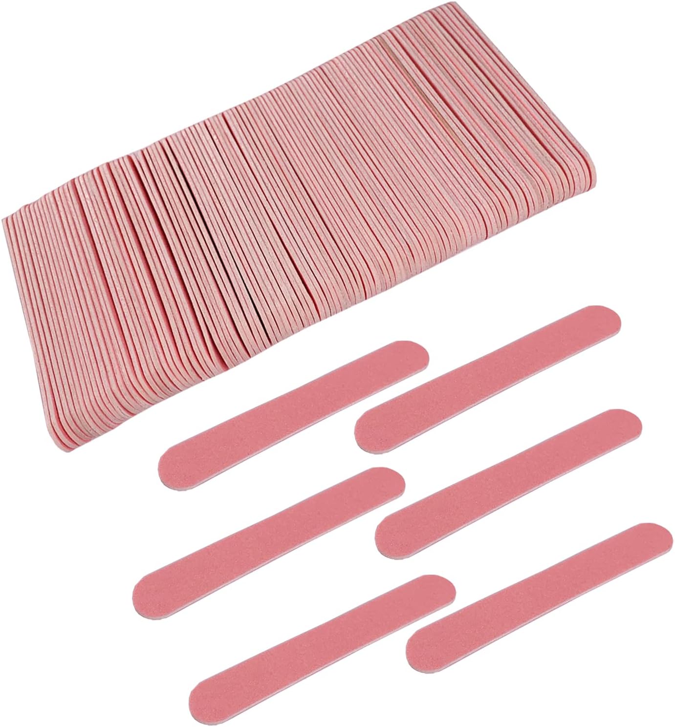 Amazon.com : 100 Pcs Double Sided Disposable Nail File Set for Home ...