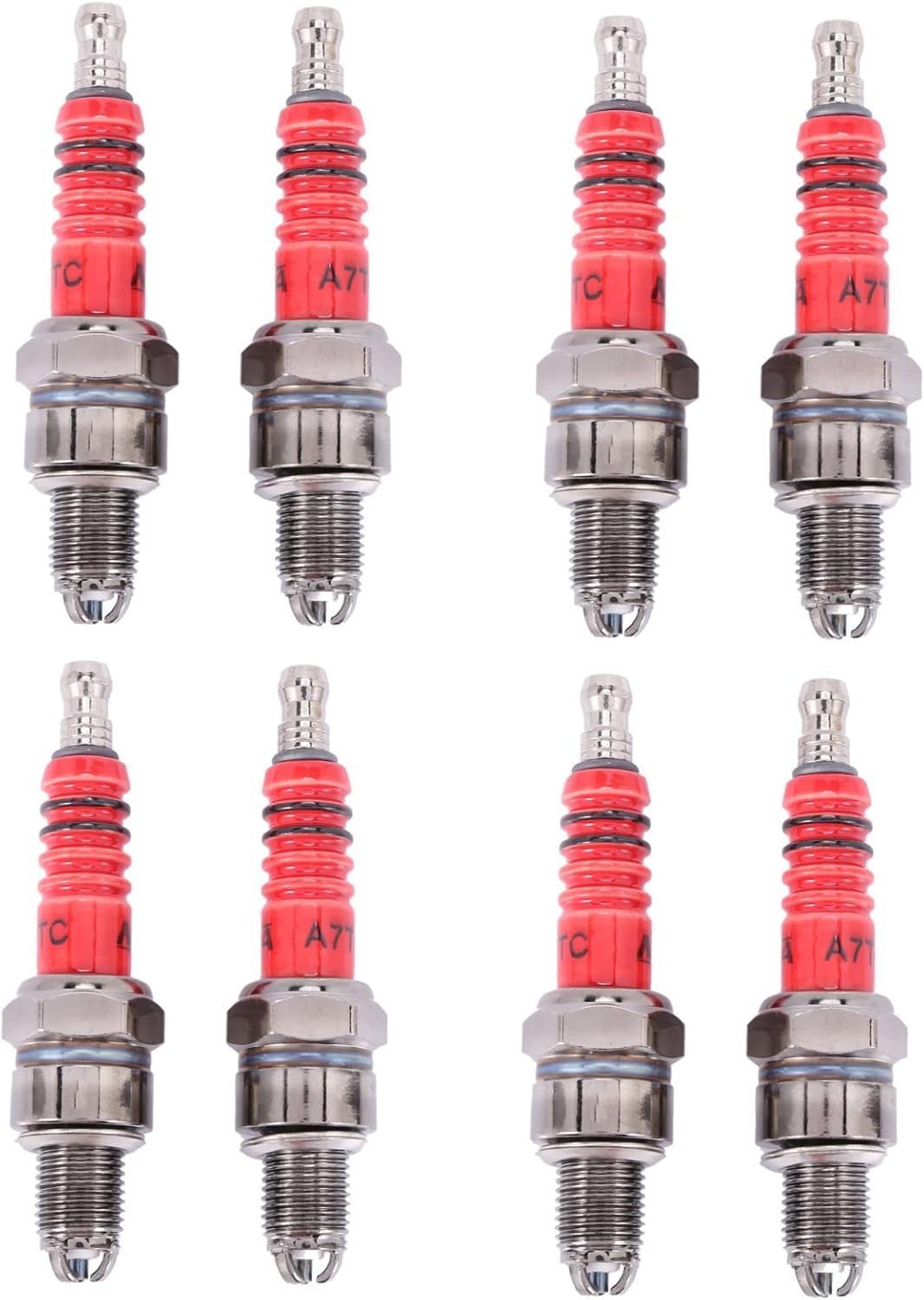 8Er Pack 3 Elektroden Zündkerze A7Tc für 50Ccm 110Ccm 125Ccm 150Ccm ATV Dirt Bike Go Kart ...
