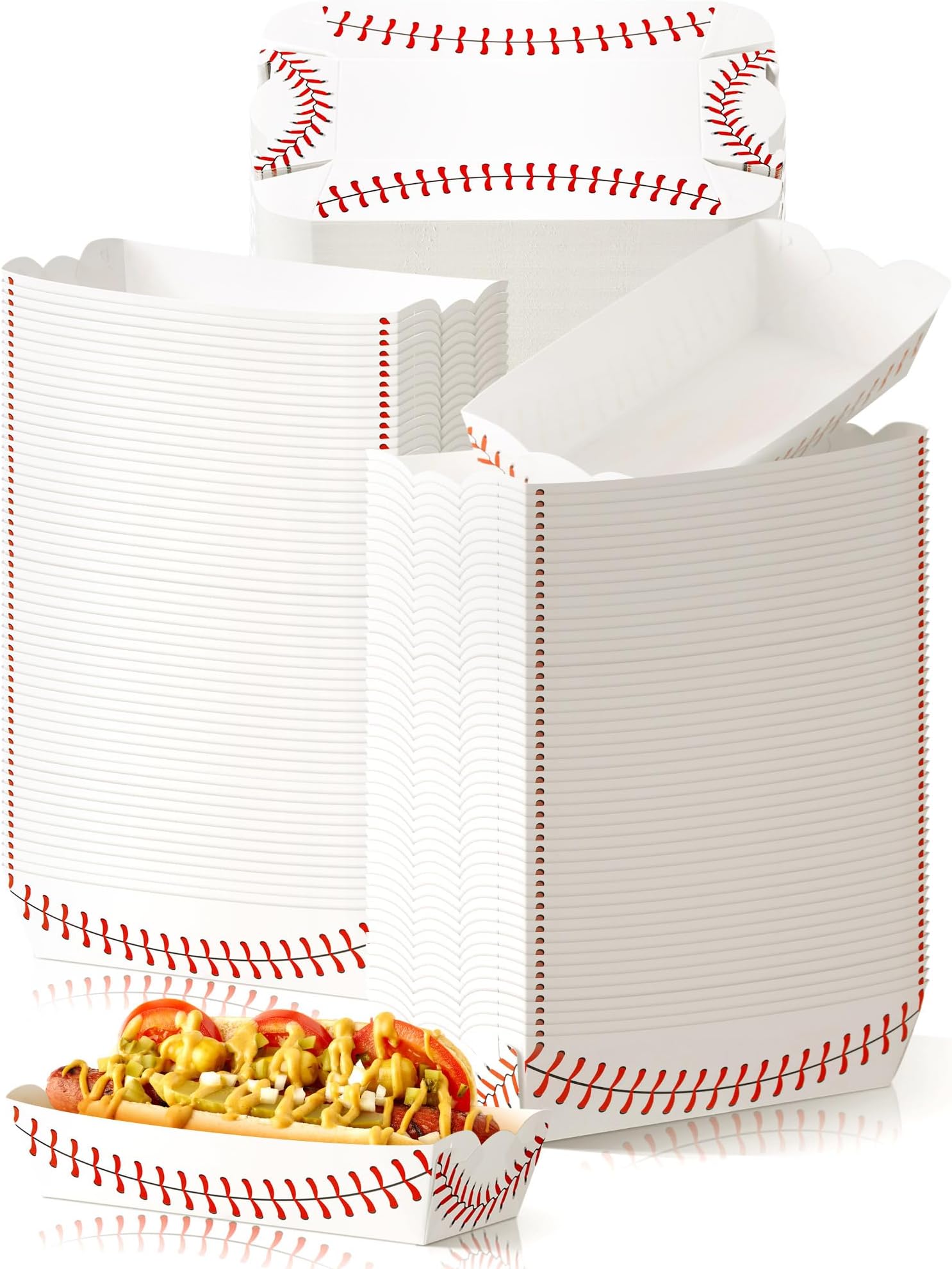 Amazon.com | Junkin 100 Pcs 2 lb Football Baseball Paper Bowl Football ...