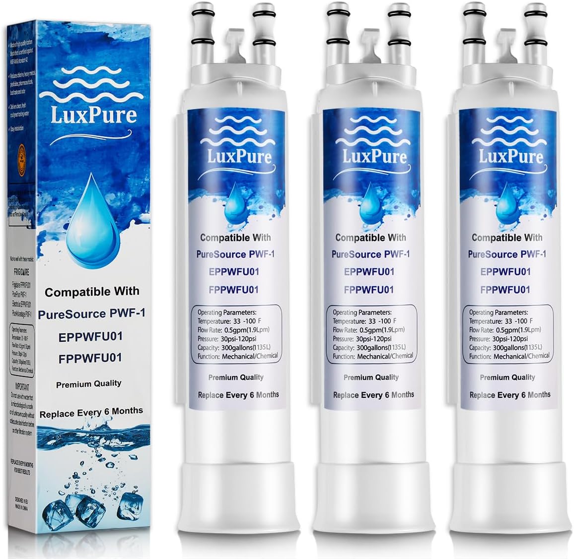 COJINLDFEI LuxPure Refrigerator Water Filter Replacement Compatible ...