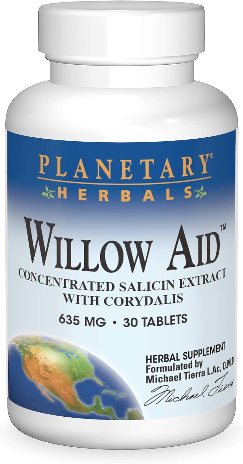 Amazon.com: Planetary Herbals Willow Aid Tablets, 30 Count : Health ...