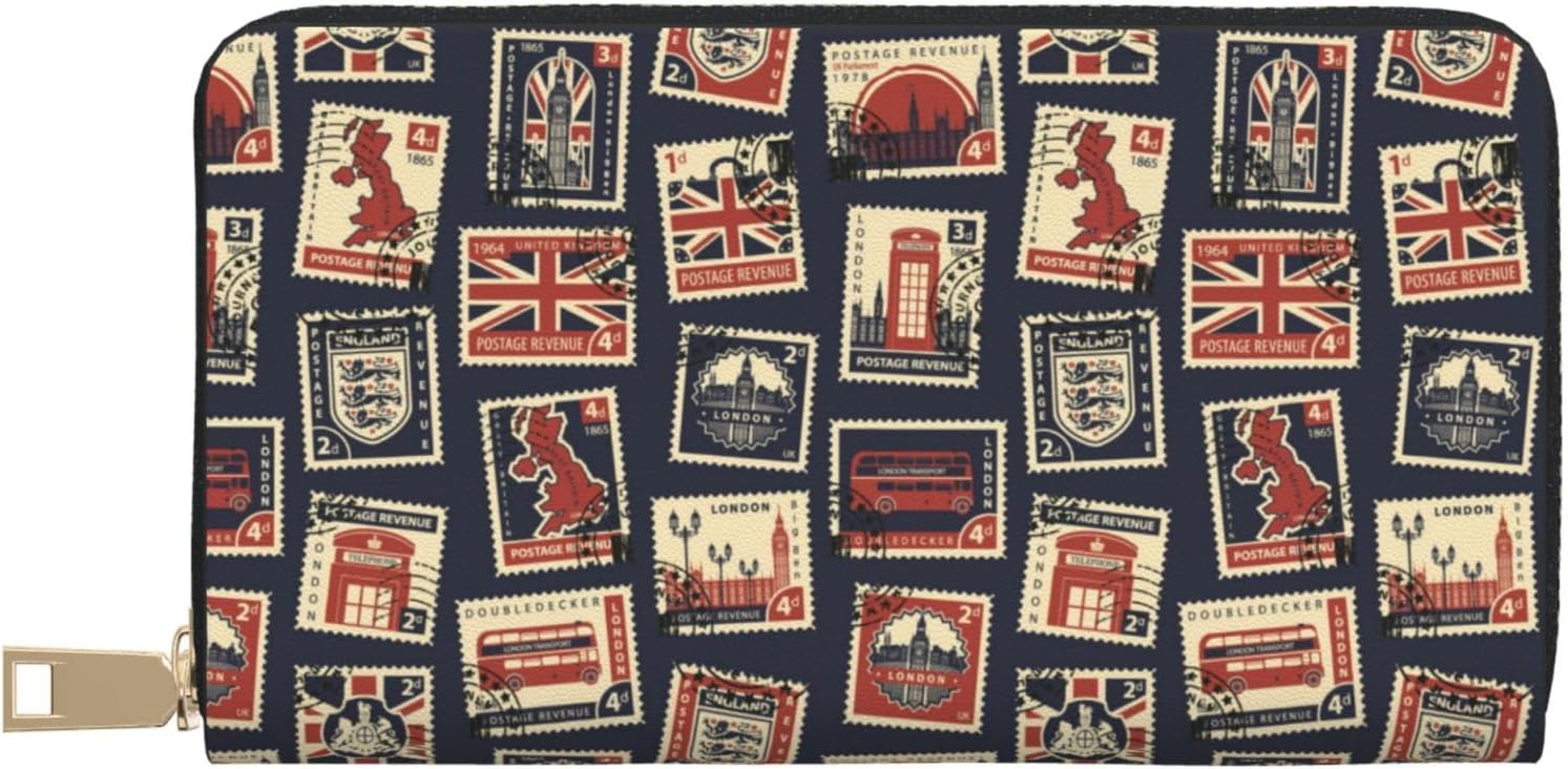 Amazon.com: Novastar Leather Thin Slim Wallets for Women Men - England ...