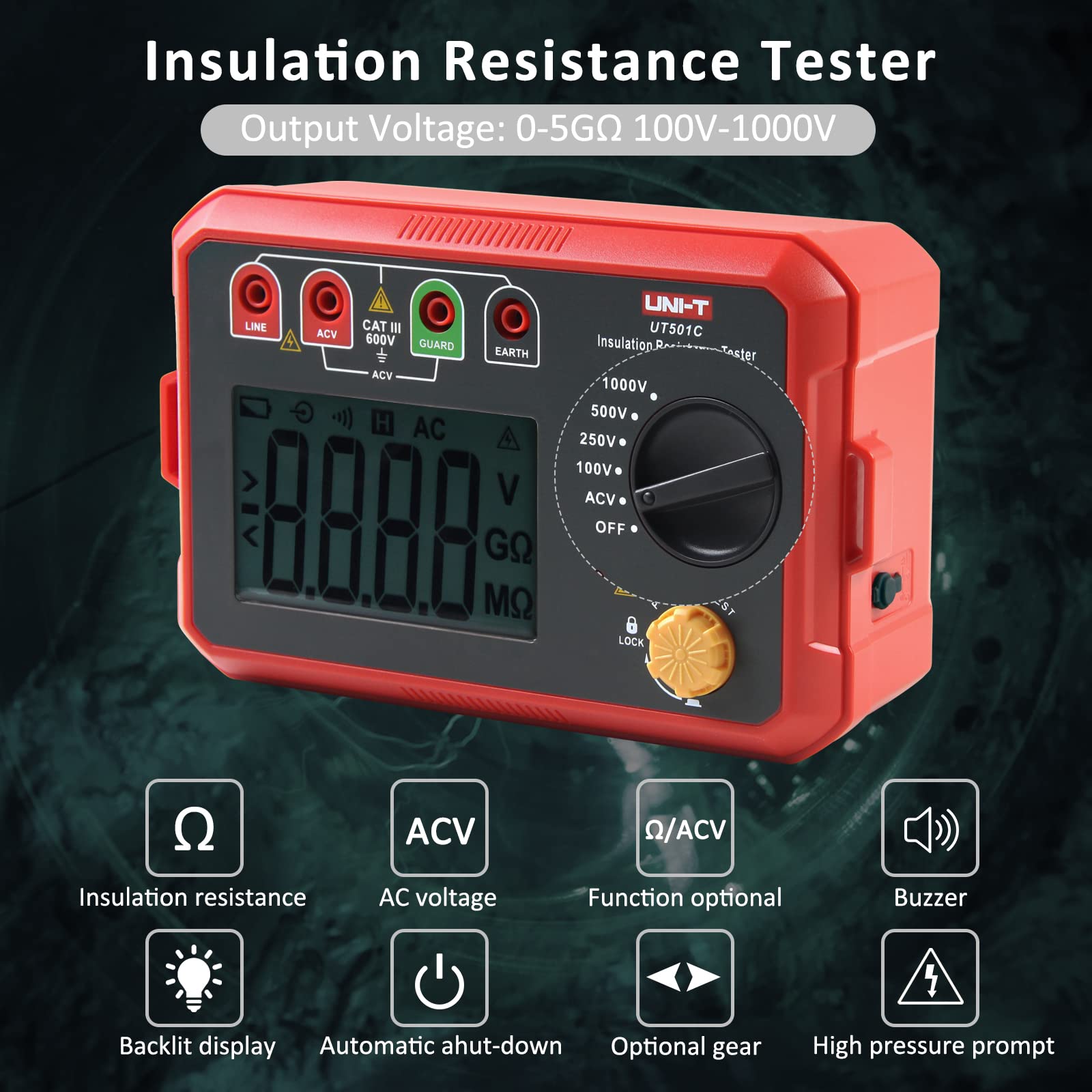 Snapklik.com : UNI-T UT501C Ohm Meter Insulation Resistance Tester ...