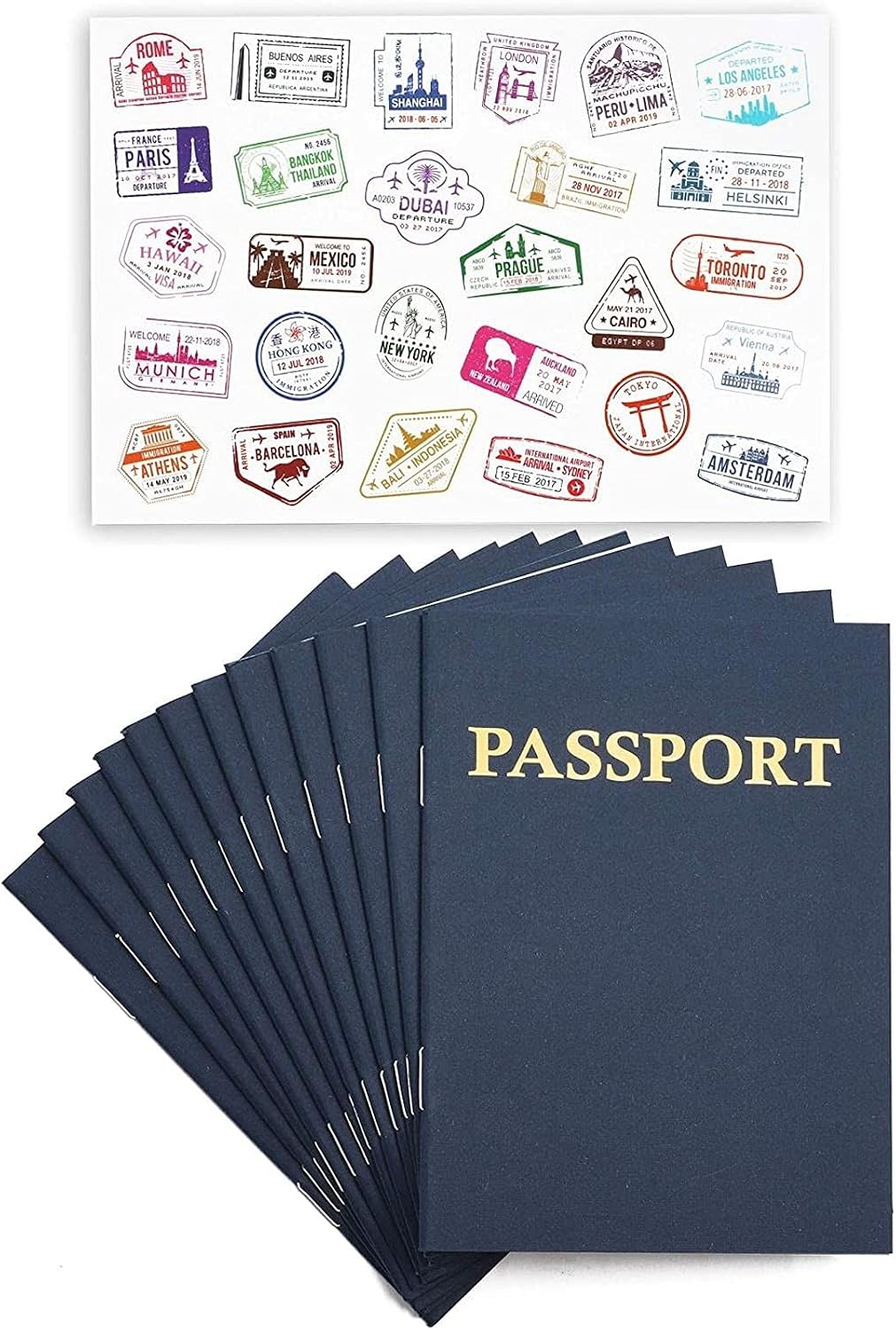 Amazon.com: Bright Creations Kids Play Passport Book Set with Stickers ...