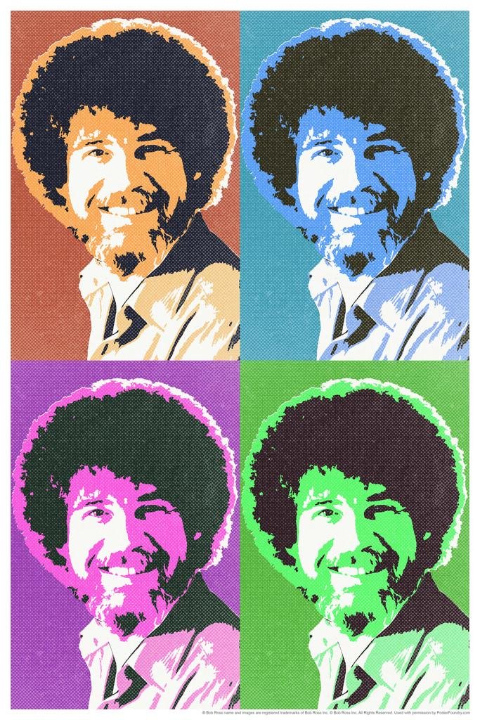 Bob Ross Pop Art Style Art Print Painting Bob Ross | Desertcart Bahamas