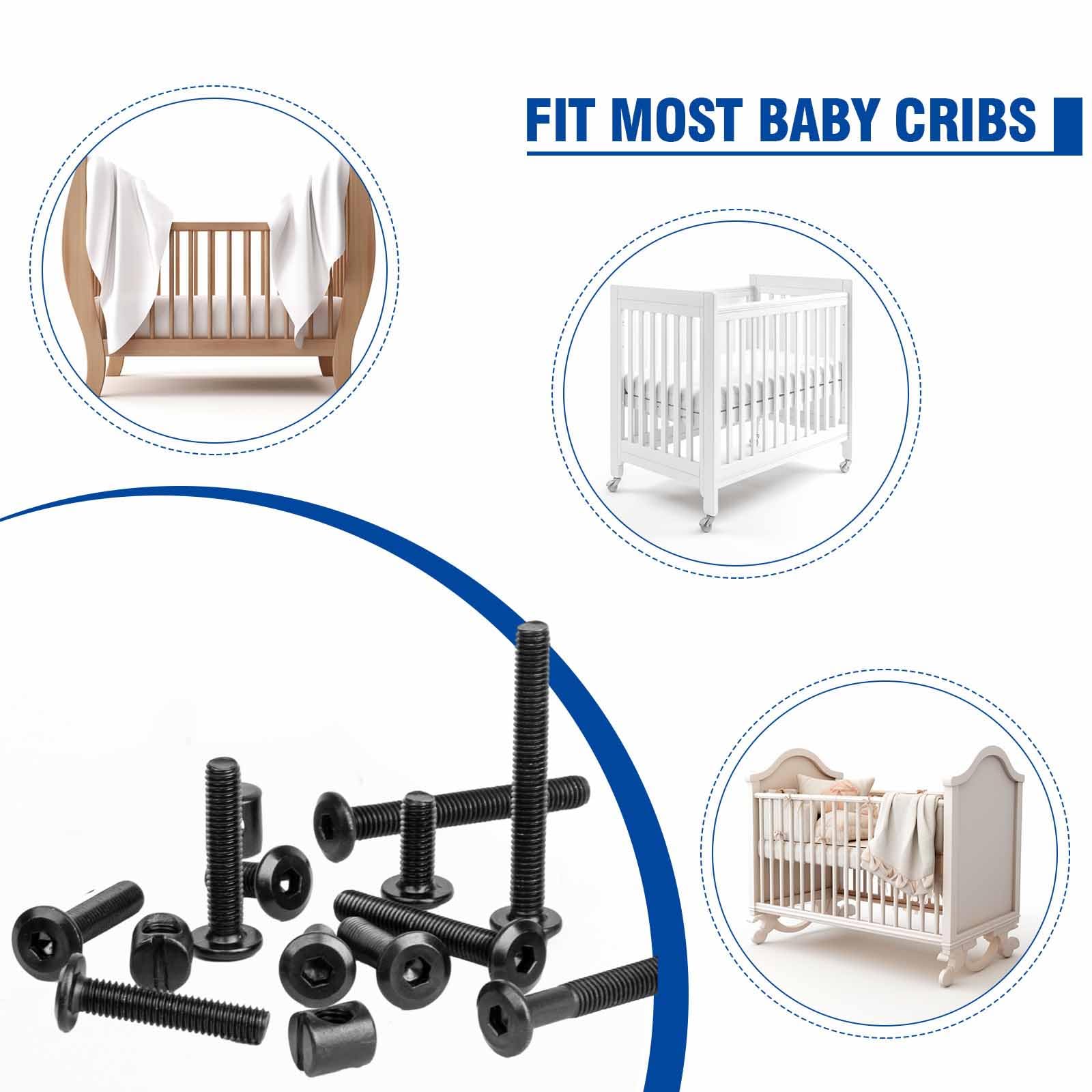 Snapklik.com : Crib Screws Hardware Replacement Kit, 32Set Baby Bed ...