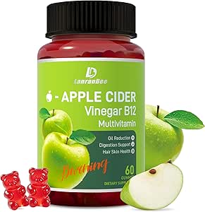 Amazon.com: LanranBee Apple Cider Vinegar Gummies with Vitamins B12 Multivitamin ACV Supplement ...