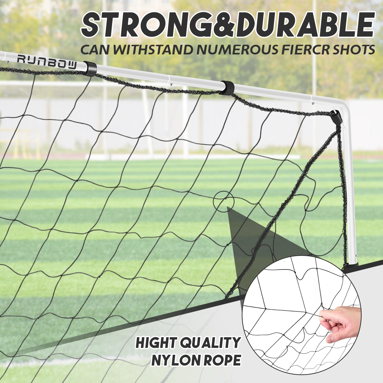 Snapklik.com : RUNBOW 6x4FT Portable Kids Soccer Goal For Backyard ...