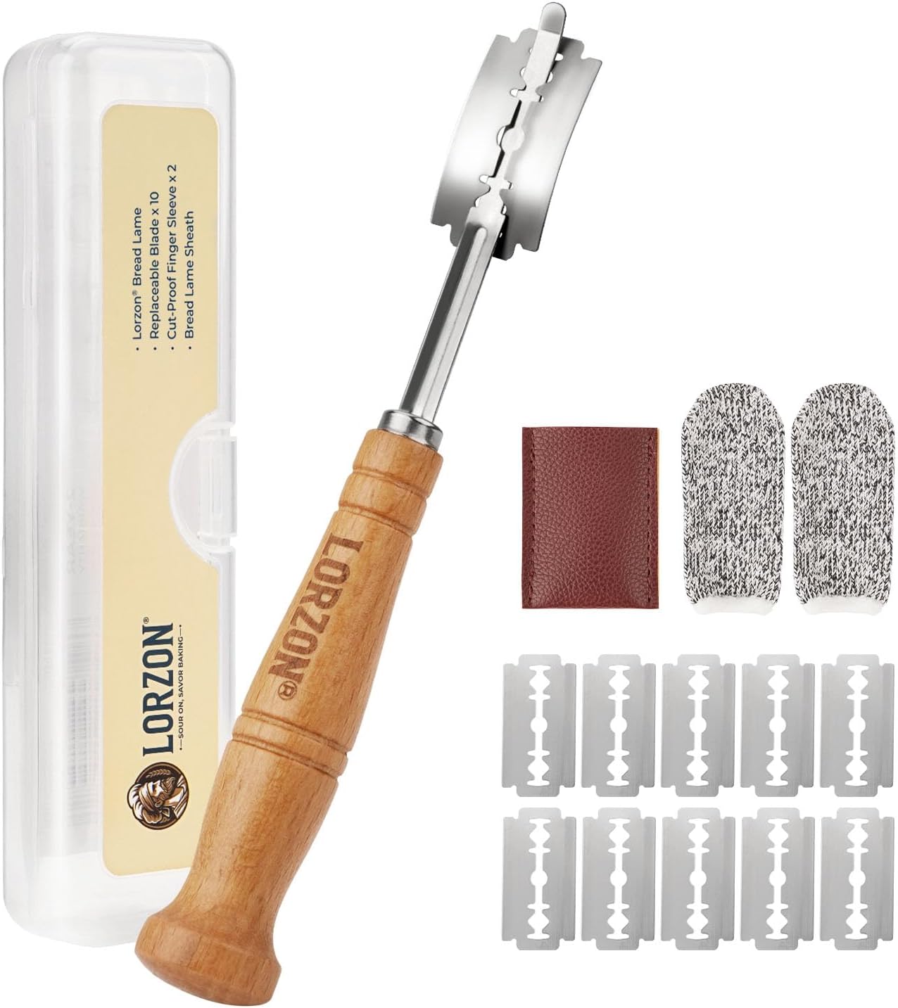 Amazon.com: Lorzon Bread Lame with Storage Box, Sourdough Scoring Tool ...