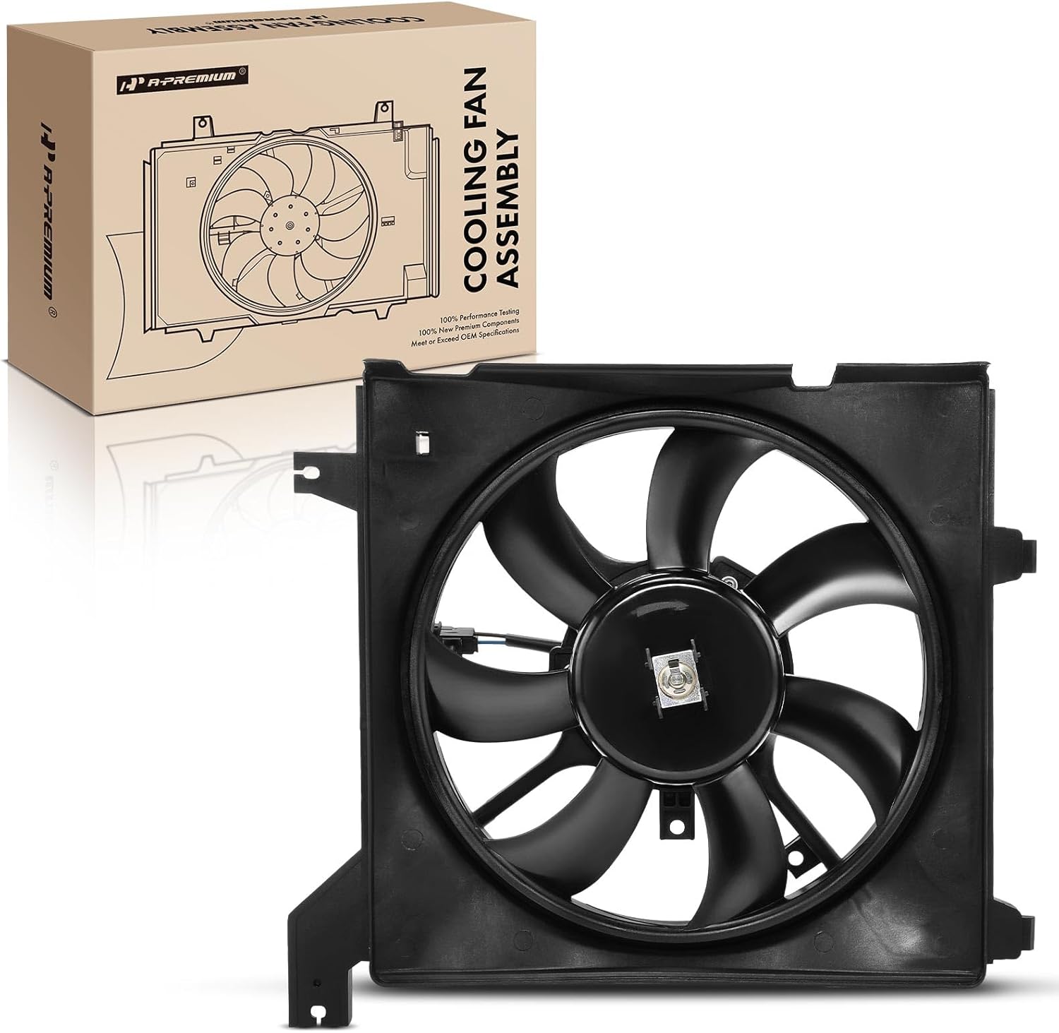 Motor Cooling Fan Assembly Upgraded For 2010-2011 Kia Soul Oman Engine ...