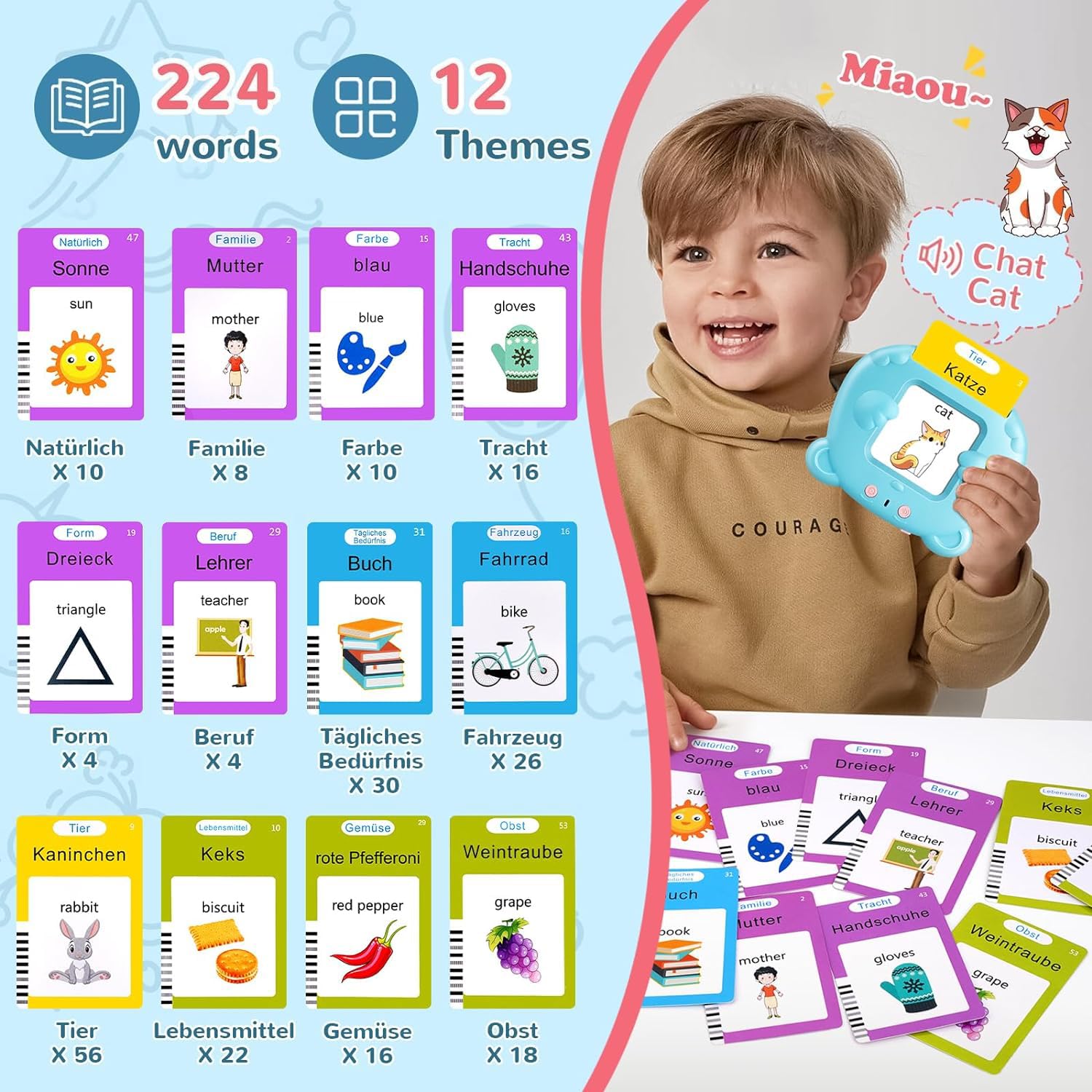 Snapklik.com : German & English Talking Flash Cards For Toddler ...