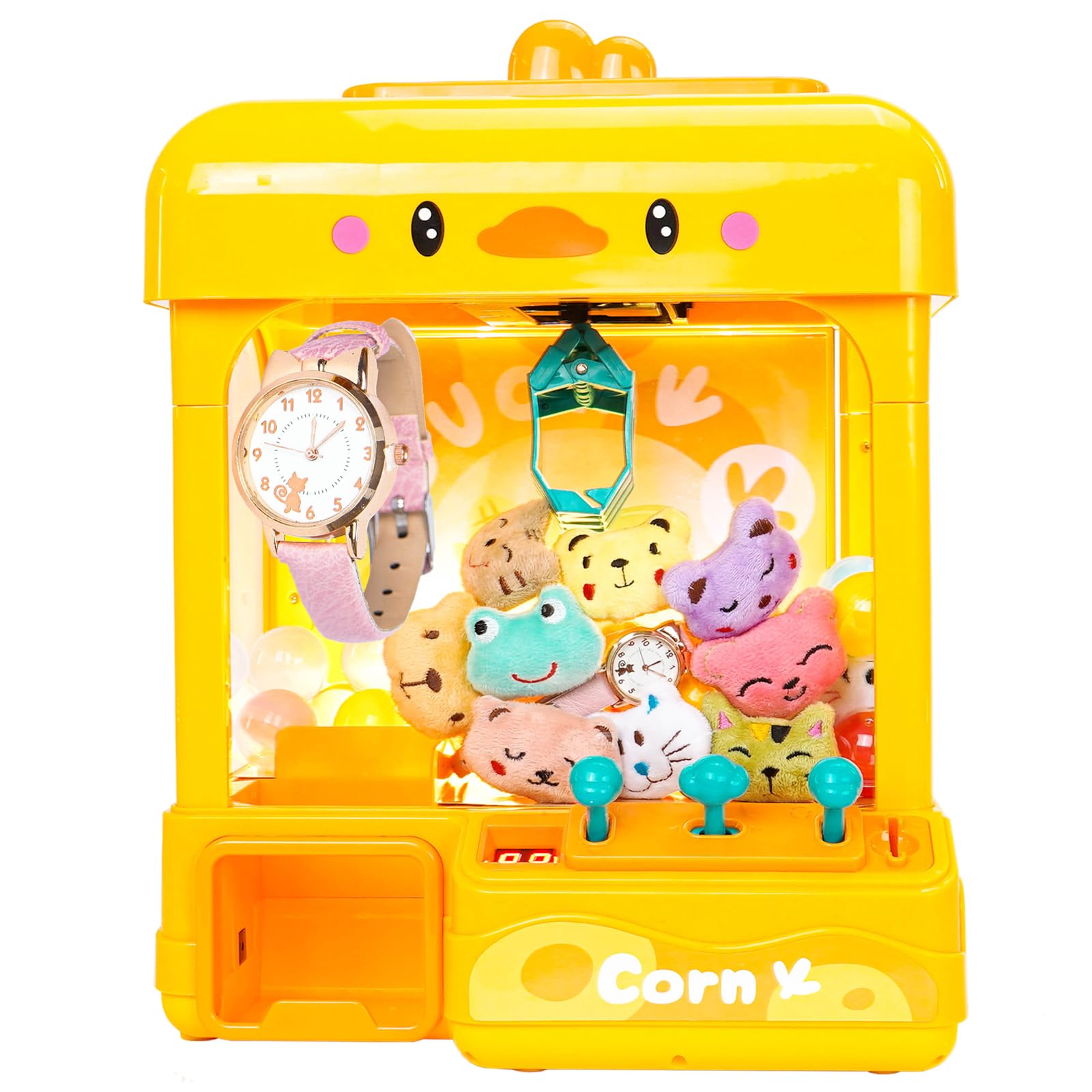 Mini Claw Machine for Kids Adults with Prizes & Pink Watch, Volume ...