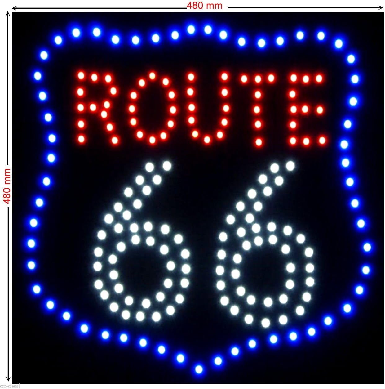 C&K LED Schild XXL Route 66" Werbeschild Leuchtreklame Werbung Neon ...