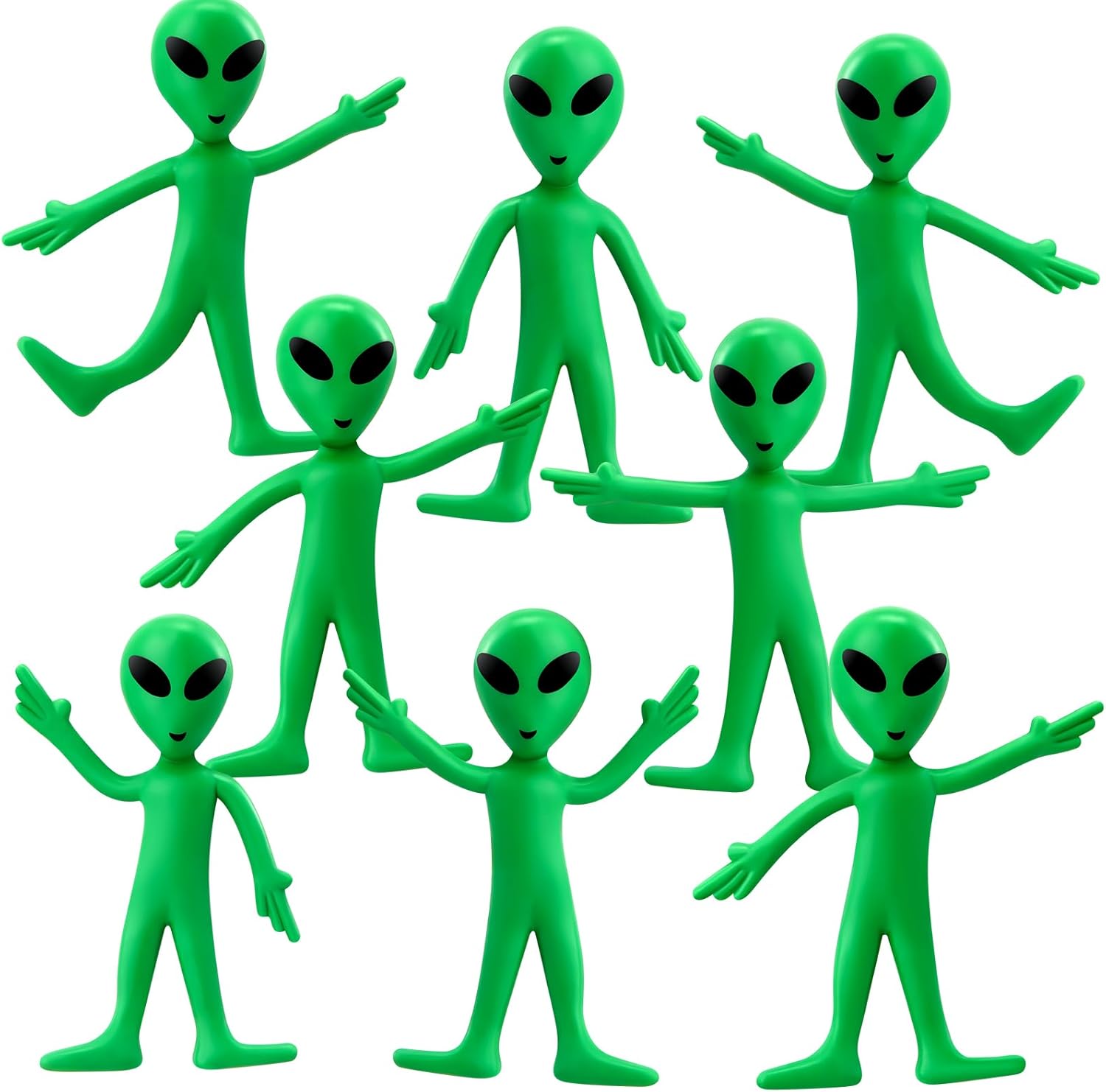 Amazon.com: 24 Pcs Bendable Alien Figures Bendable Alien Toys Bendy ...