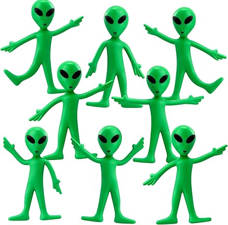 Amazon.com: 24 Pcs Bendable Alien Figures Bendable Alien Toys Bendy ...