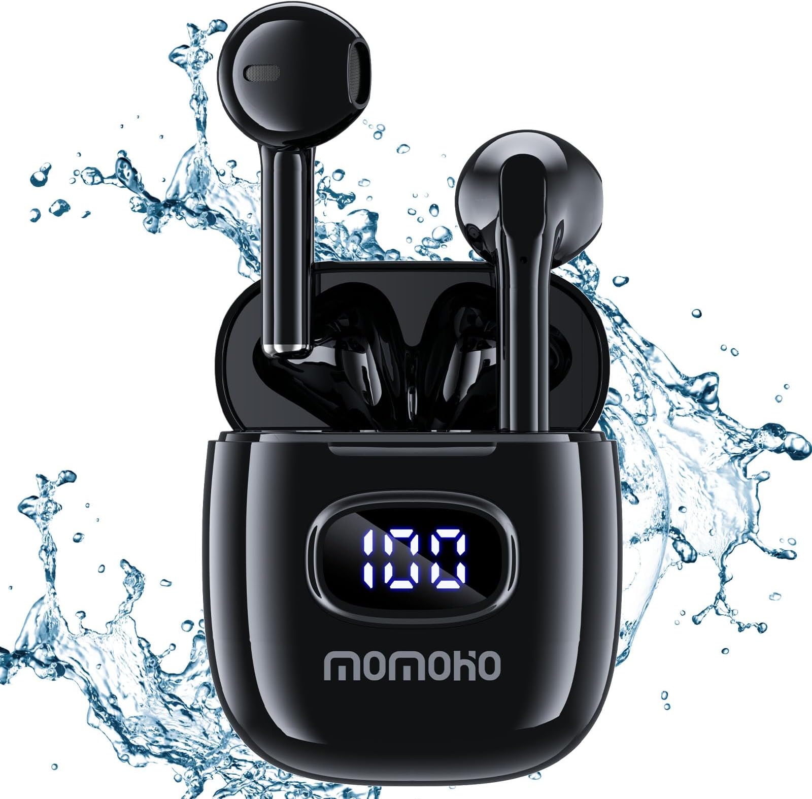 Amazon.com: MOMOHO Wireless Earbuds with LED Power Display for Small Ears, 50H Play Time ...