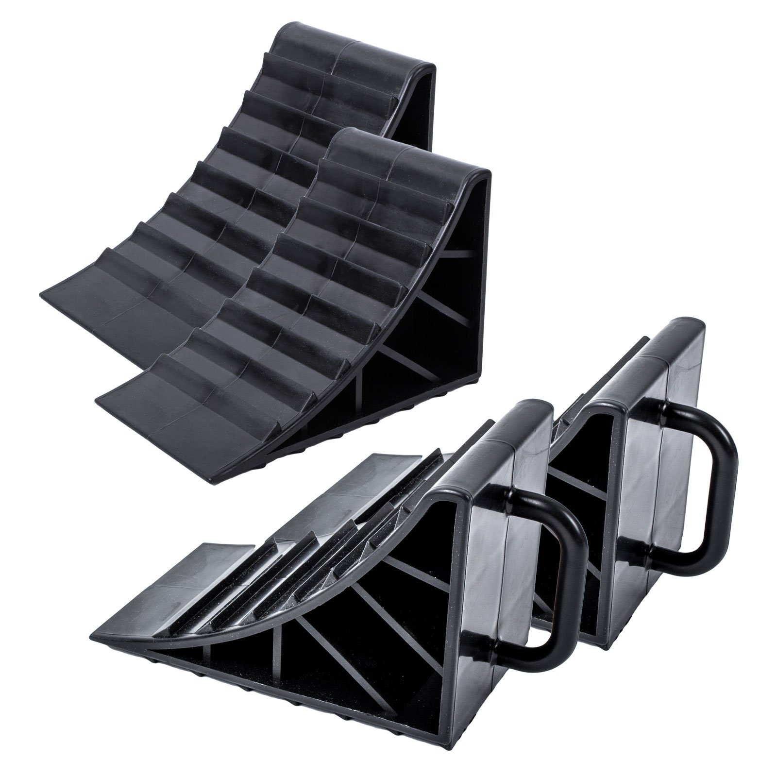 ProPlus Wheel Chock Set of 4 with Plastic Black Handle for Caravan ...