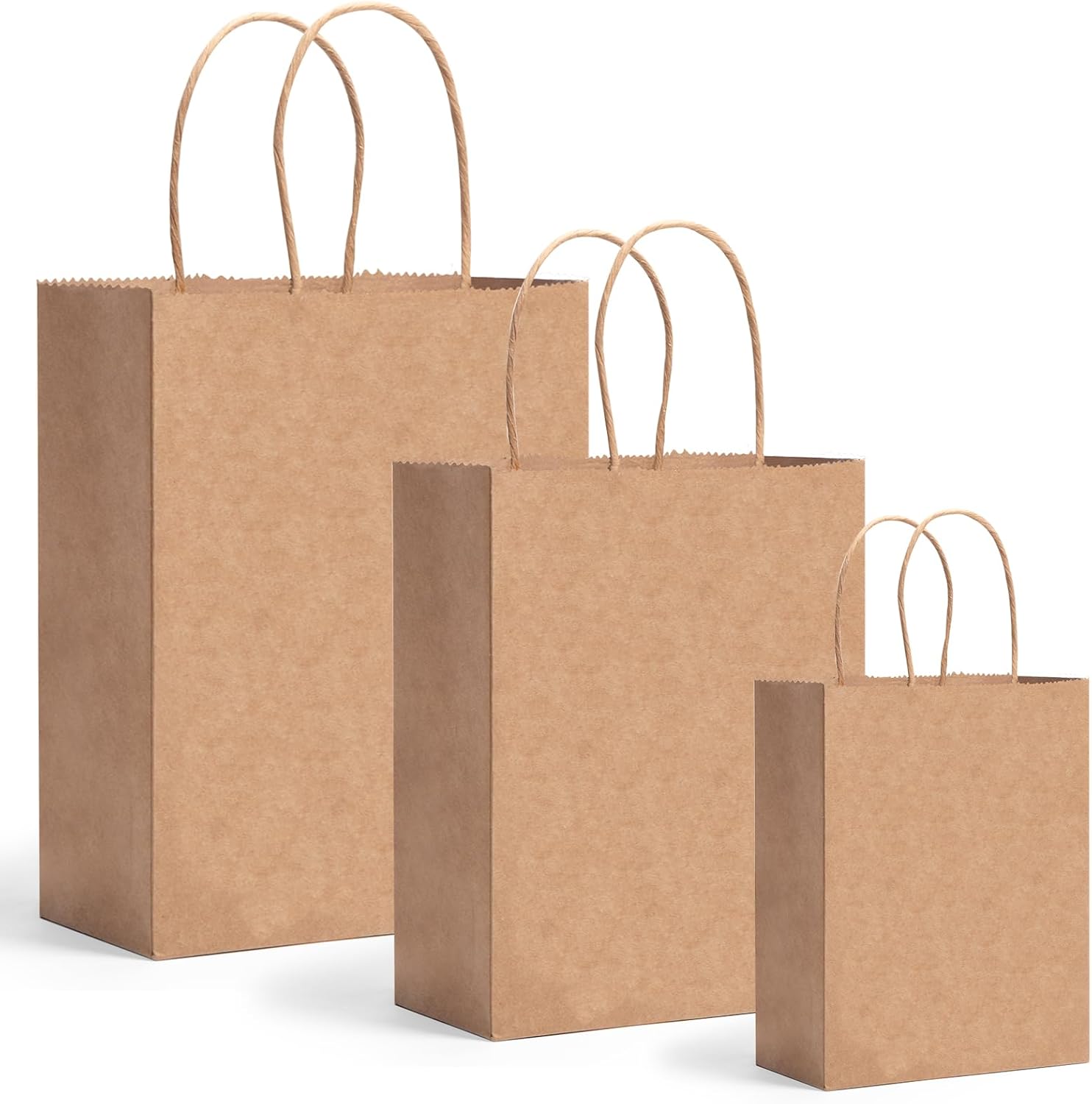 Amazon.com: JOHOUSE 90PCS Brown Paper Bags with Handles, 3 Assorted ...