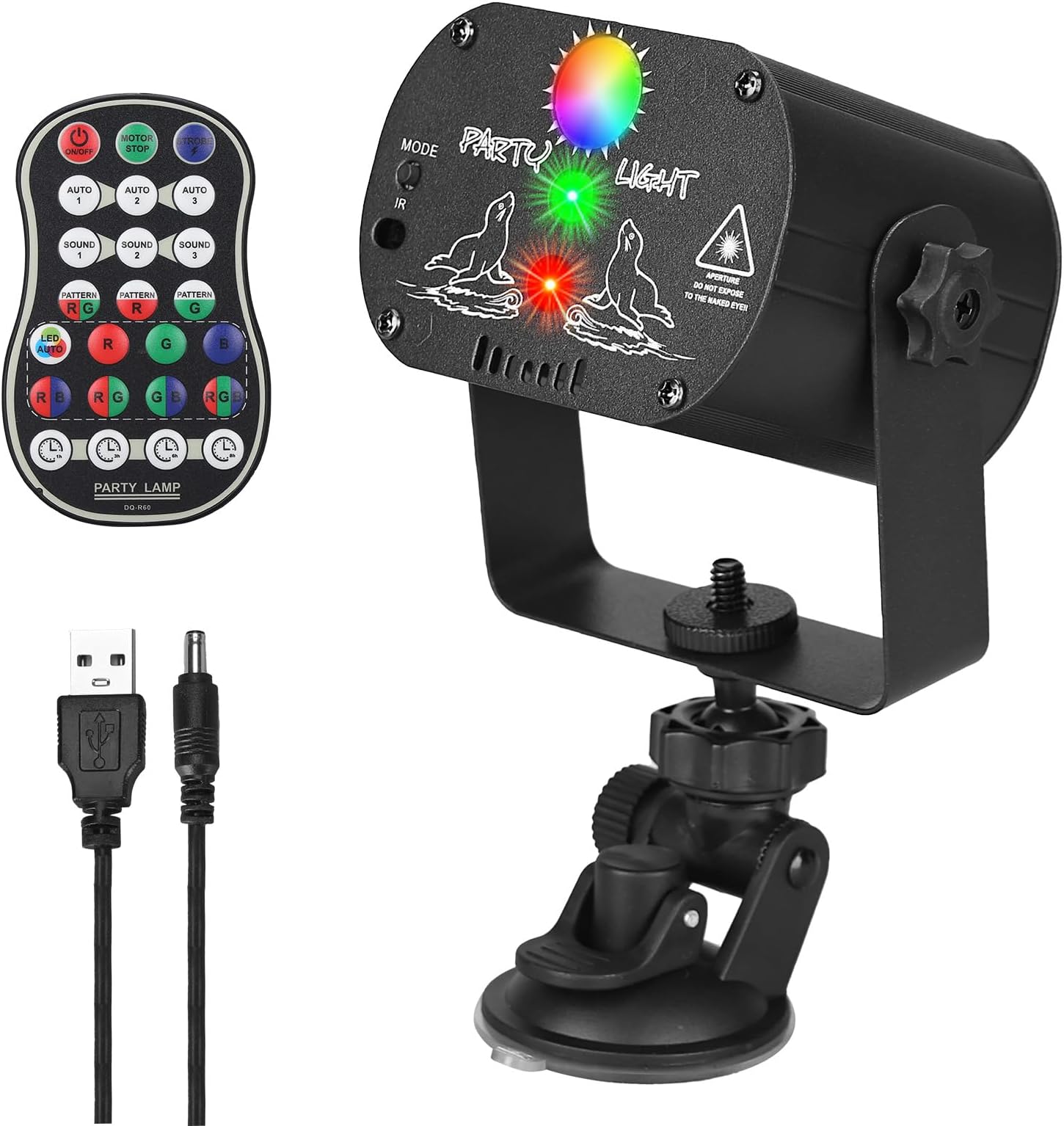 Amazon.com: Party Lights Dj Disco Lights, Strobe Stage Light Sound ...