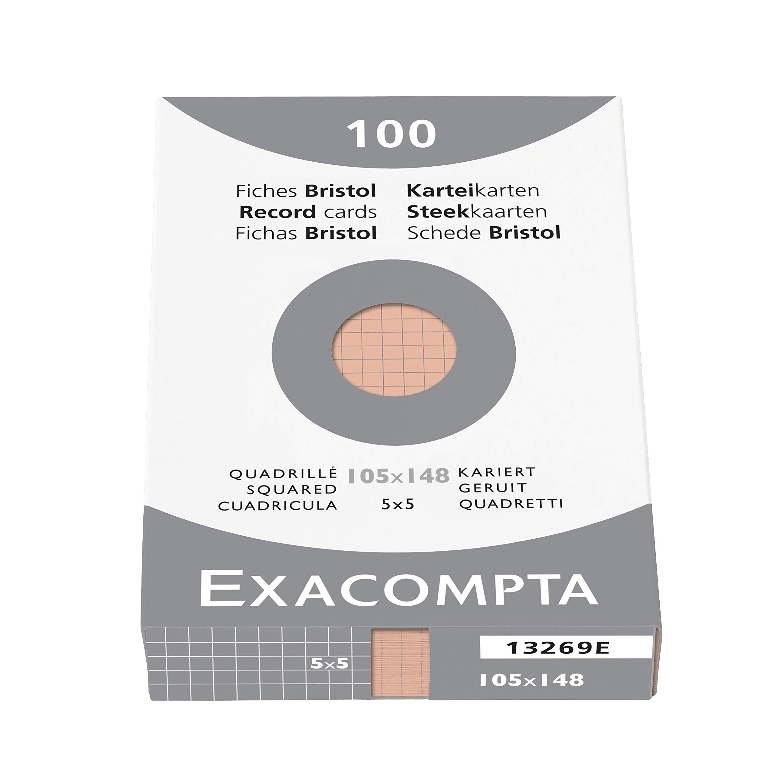Exacompta - Ref 13269B - Bristol Squared Record Cards (Pack of 100 ...