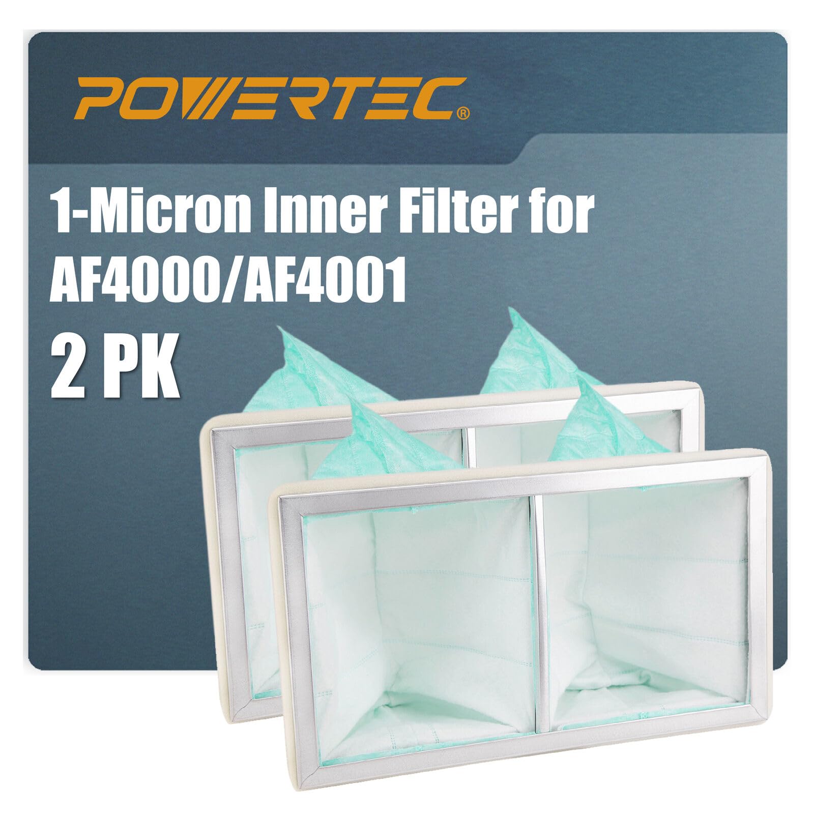 POWERTEC 1 Micron Inner Filter for WEN 3410/ POWERTEC AF4000, AF4001 ...