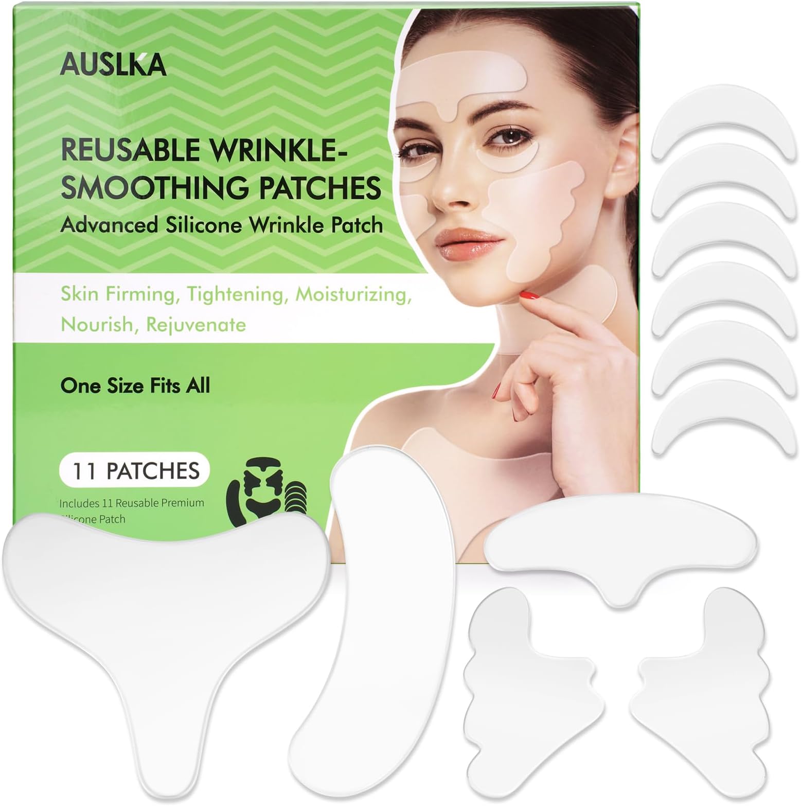 Amazon.com : AUSLKA Silicone Patches for Wrinkles, Forehead & Neck ...