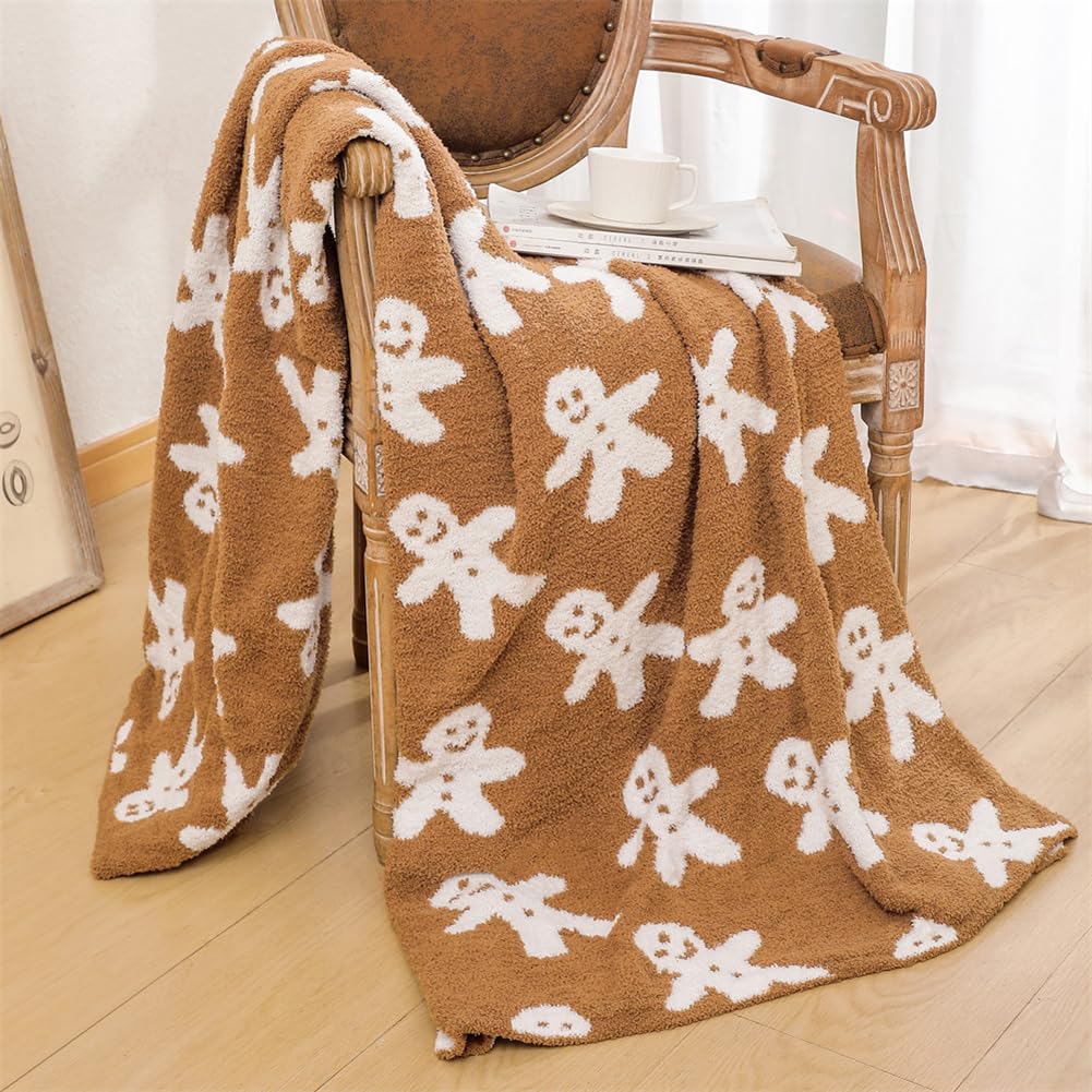 Amazon.com: Christmas Gingerbread Throw Blanket, Christmas Fluffy ...