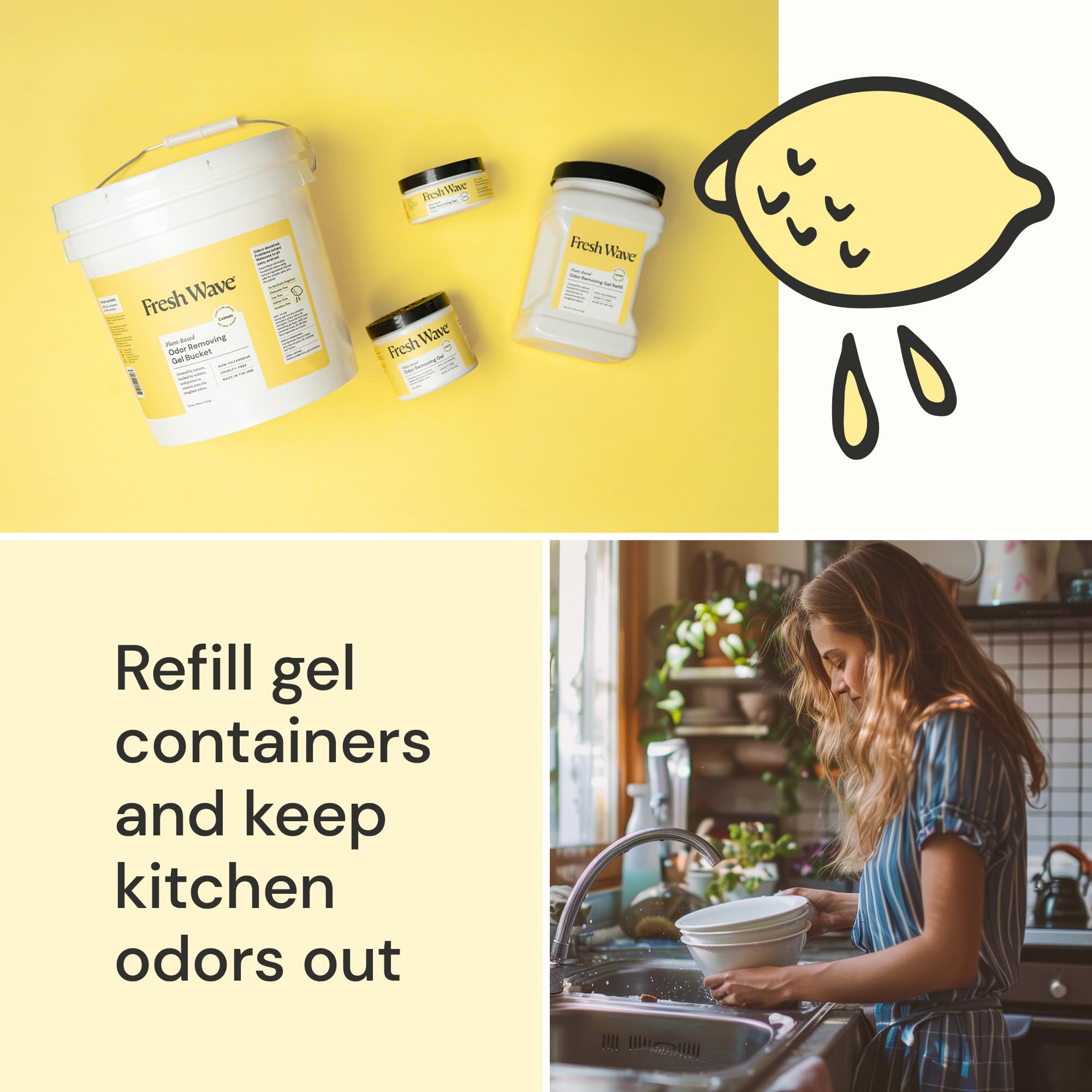 Snapklik.com : Fresh Wave Odor Removing Gel Bucket, 15.5 Lb.