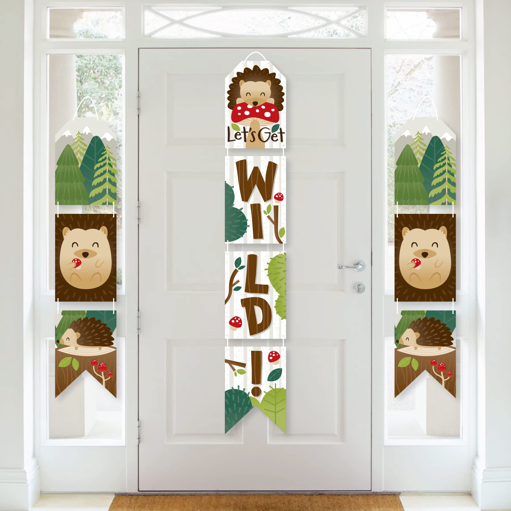 Amazon.com: Big Dot of Happiness Forest Hedgehogs - Hanging Vertical ...