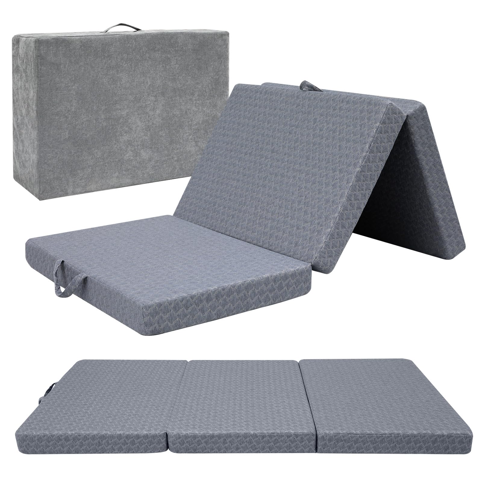 Amazon.com: MeMoreCool Tri Folding Mattress Twin, Foldable Mattress ...