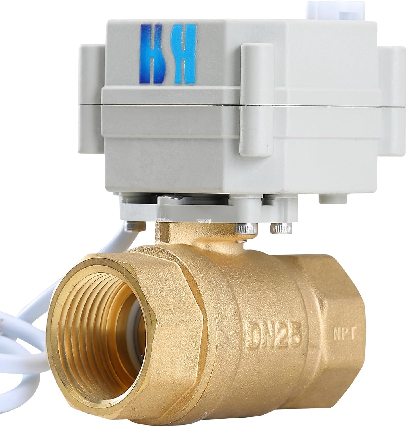 Amazon.com: HSH-Flo 2 vías 1" DN25 12VDC 24VDC 24VAC Normalmente Cerrado Latón Posición ...