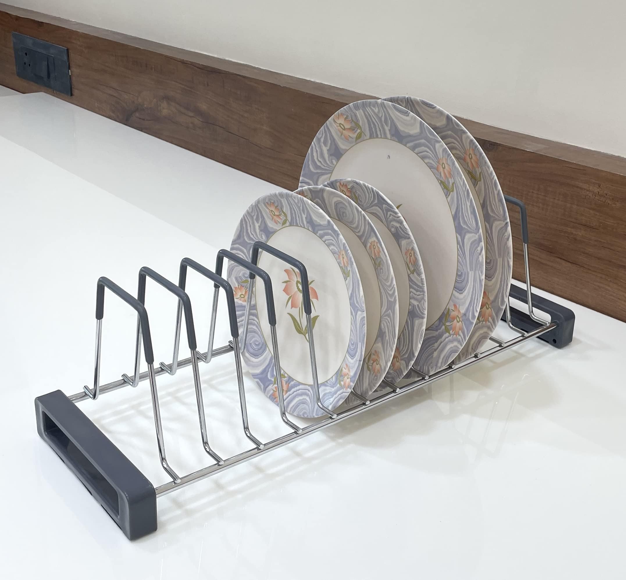 SmartSlide Stainless Steel Thali Stand/Plate Stand for Modular Kitchen ...