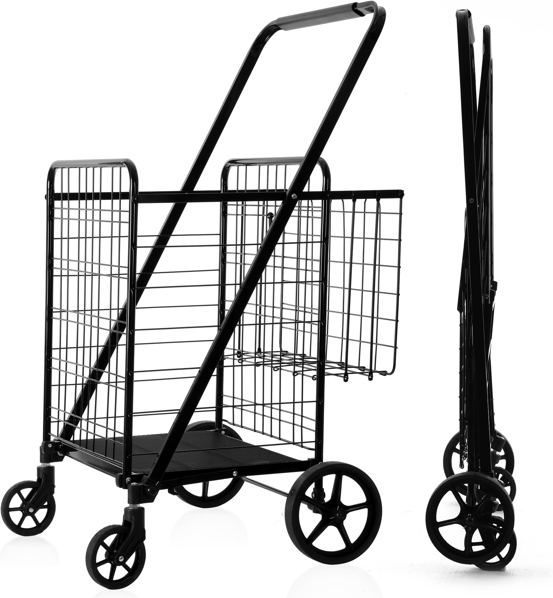 Amazon.com: Extra Large Shopping Cart for Groceries, 450lbs Heavy Duty ...