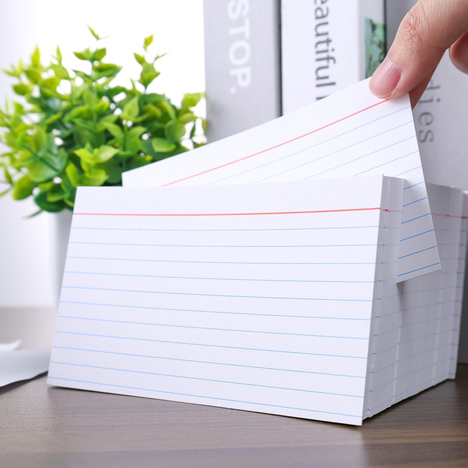 Snapklik.com : 500PCS White Index Cards, 3" X 5" Lined Flash Cards ...