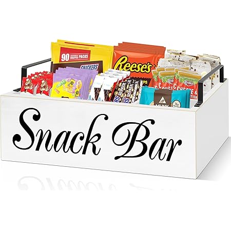 Amazon.com: ANRXNCY Snack Organizer for Countertop, Wood Snack Storage ...