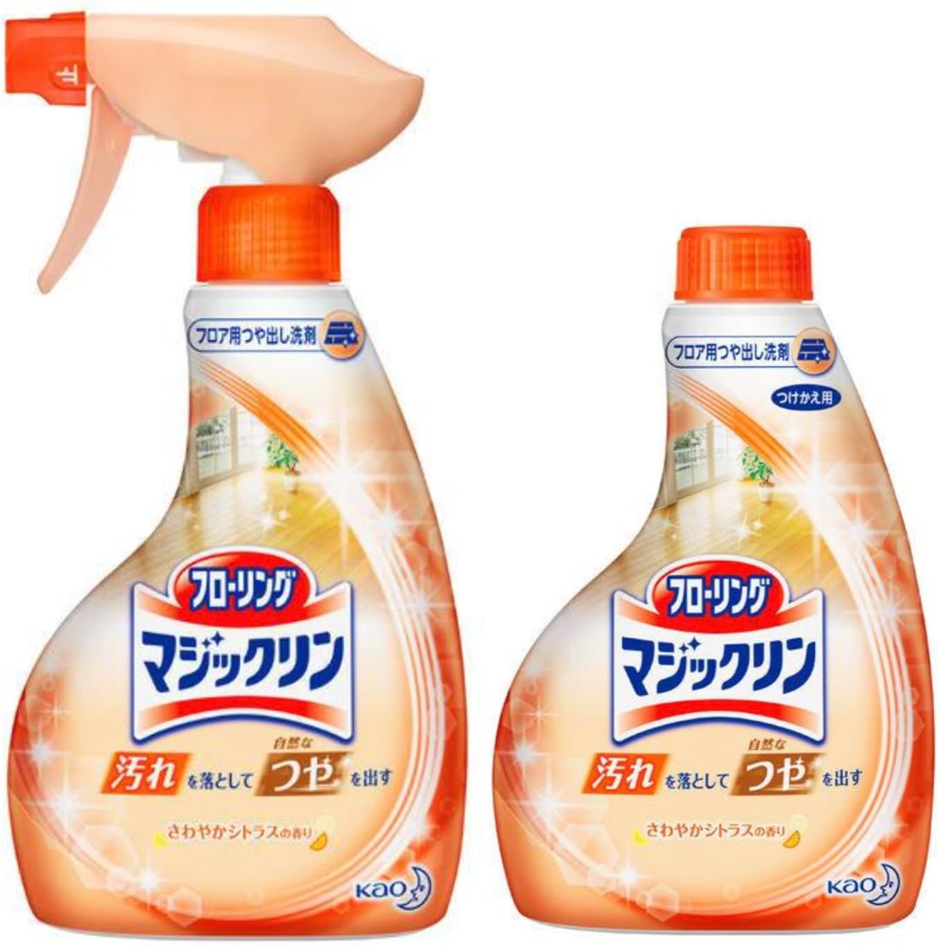 Amazon | 【まとめ買い】花王 フローリングマジックリン フローリング掃除洗剤 油汚れ つや出しスプレー (本体 400ml＋詰め替え 400ml) | Generic | 床用クリーナー剤