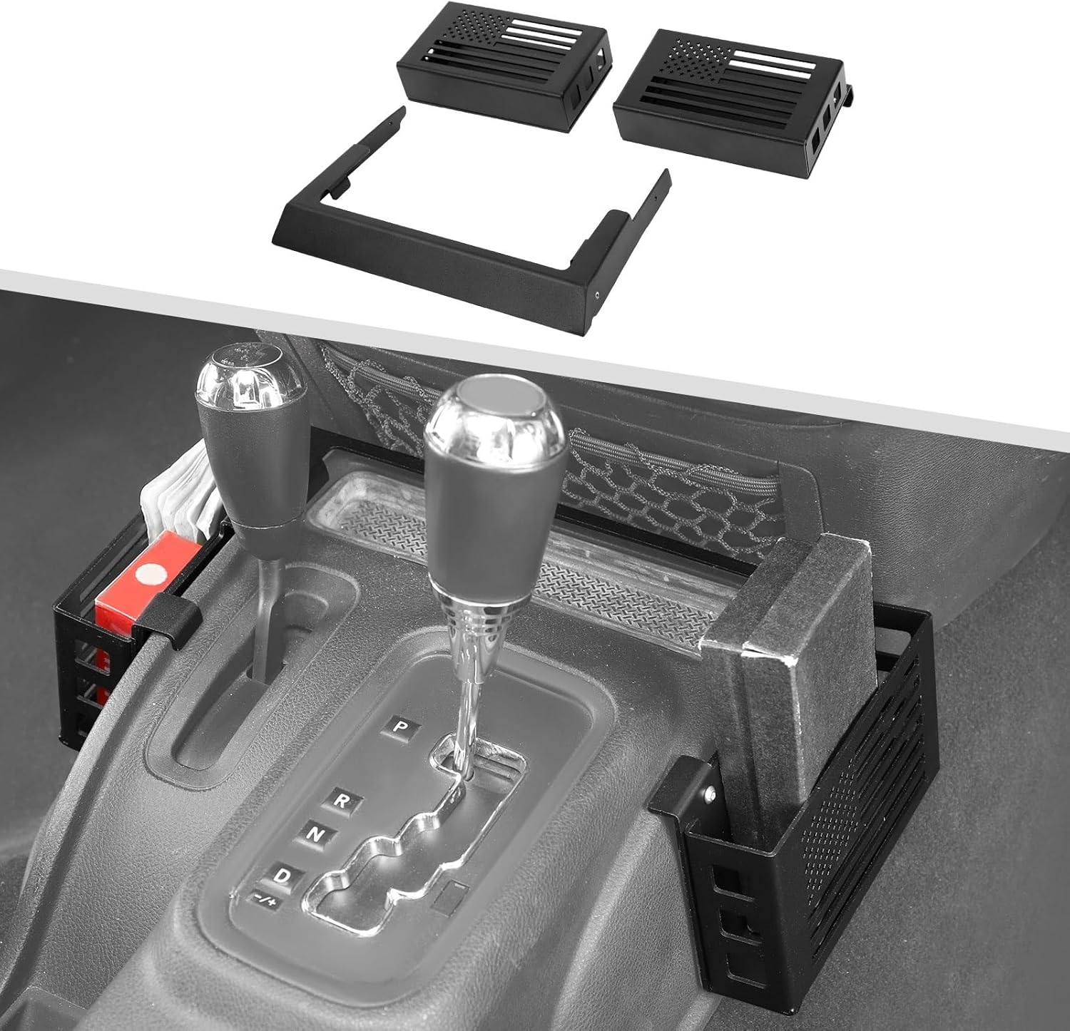 Amazon.com: Metal Shifter Tray for JK, Upgraded 3PCS Gear Shift Console ...