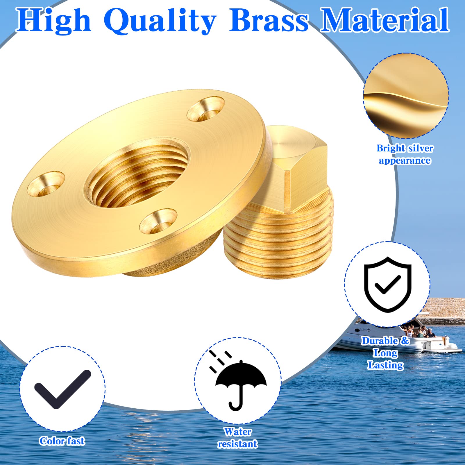 Bronze Boat Transom Plugs