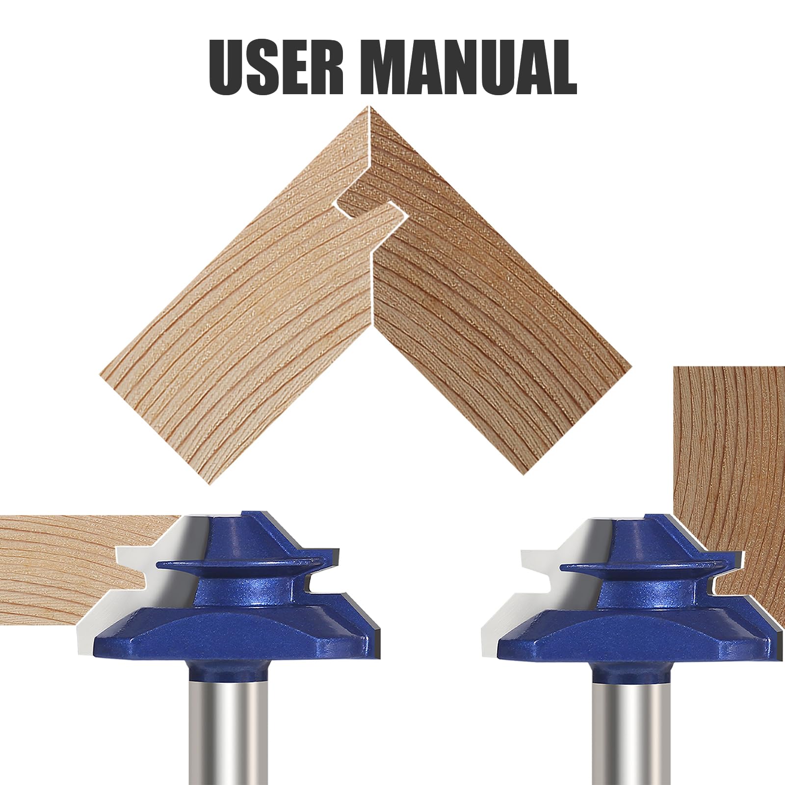 Snapklik.com : Vearter 45 Degree Lock Miter Router Bit 1/2 Shank 3/4 Stock