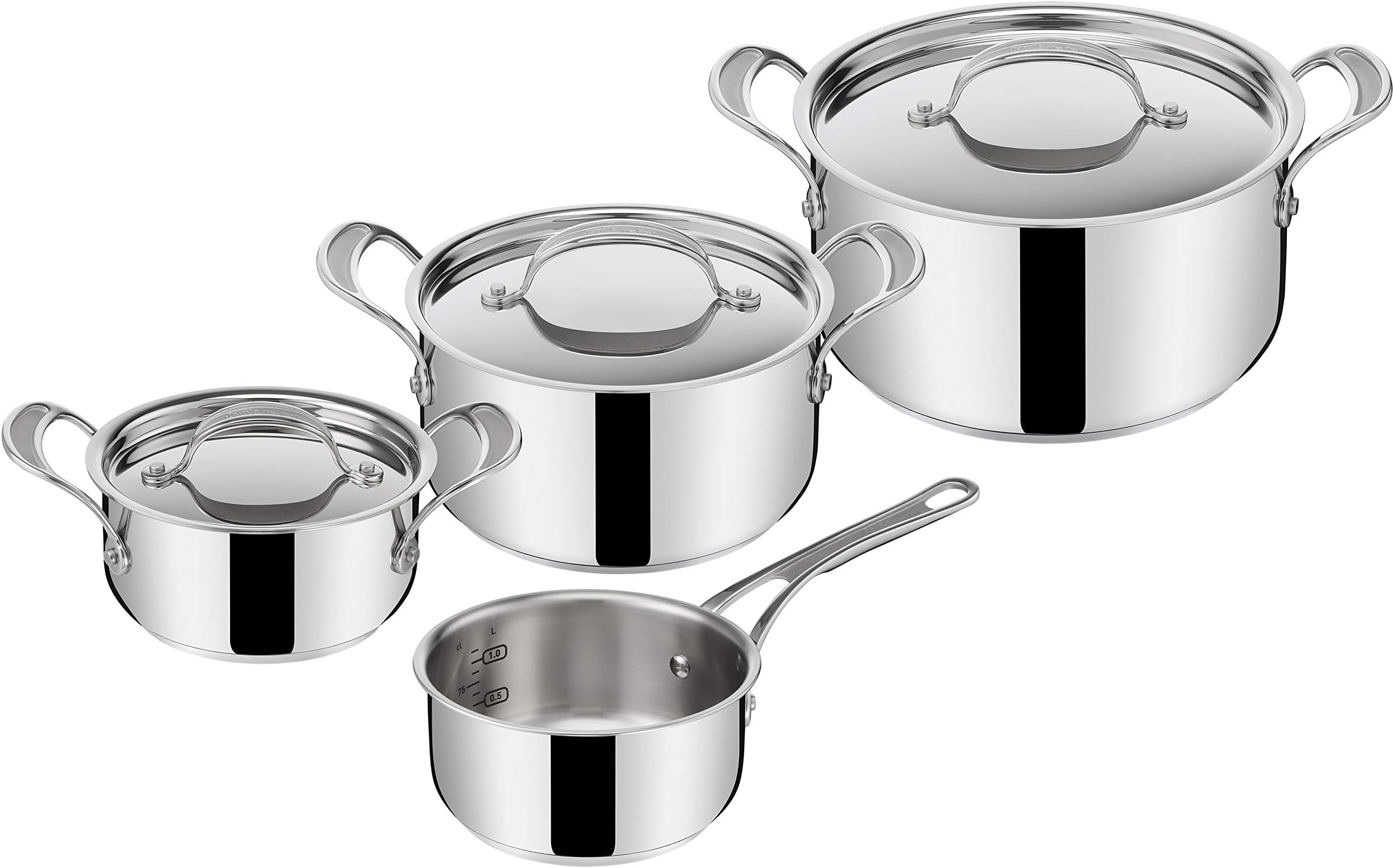 axentia 221097 Edelstahl-Topfset Erika 5-teilig - Kochtöpfe mit ...