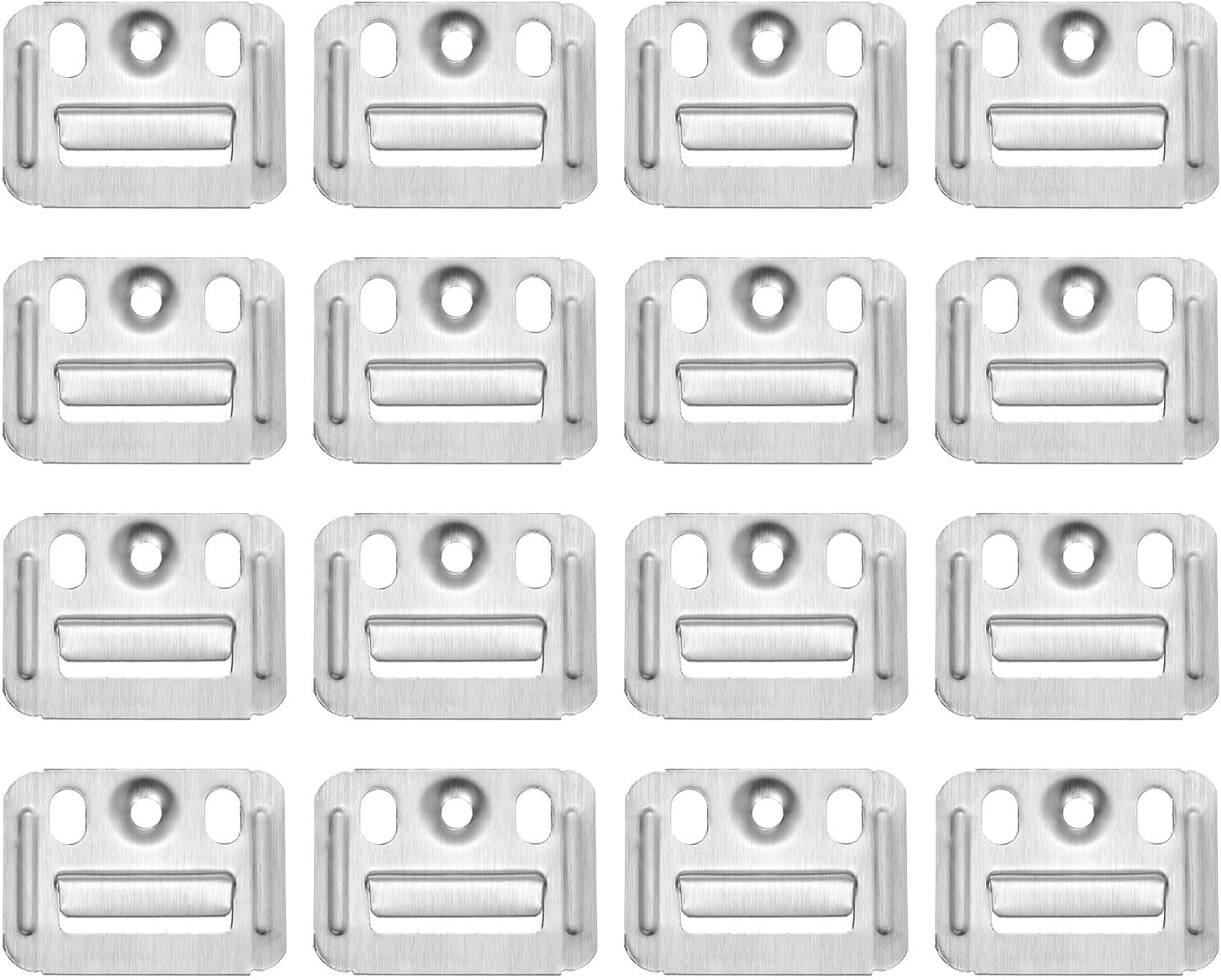 Amazon.com: uxcell 150Pcs 40mmx30mmx0.4mm Wall Panel Buckle, Stainless ...