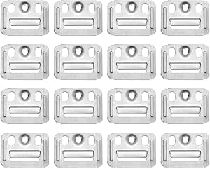 Amazon.com: uxcell 100Pcs 40mmx30mmx0.4mm Wall Panel Buckle, Stainless ...
