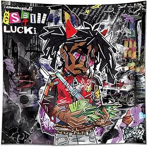 Amazon.com: AIFEEDD Lucki Days B4 Iii Flag 4x4 Feet Funny Rapper Poster ...